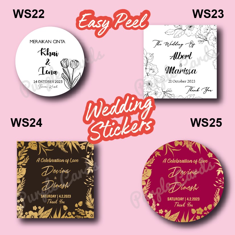 Wedding Sticker Printing / Kahwin / Label Print / Door gift / Tunang ...