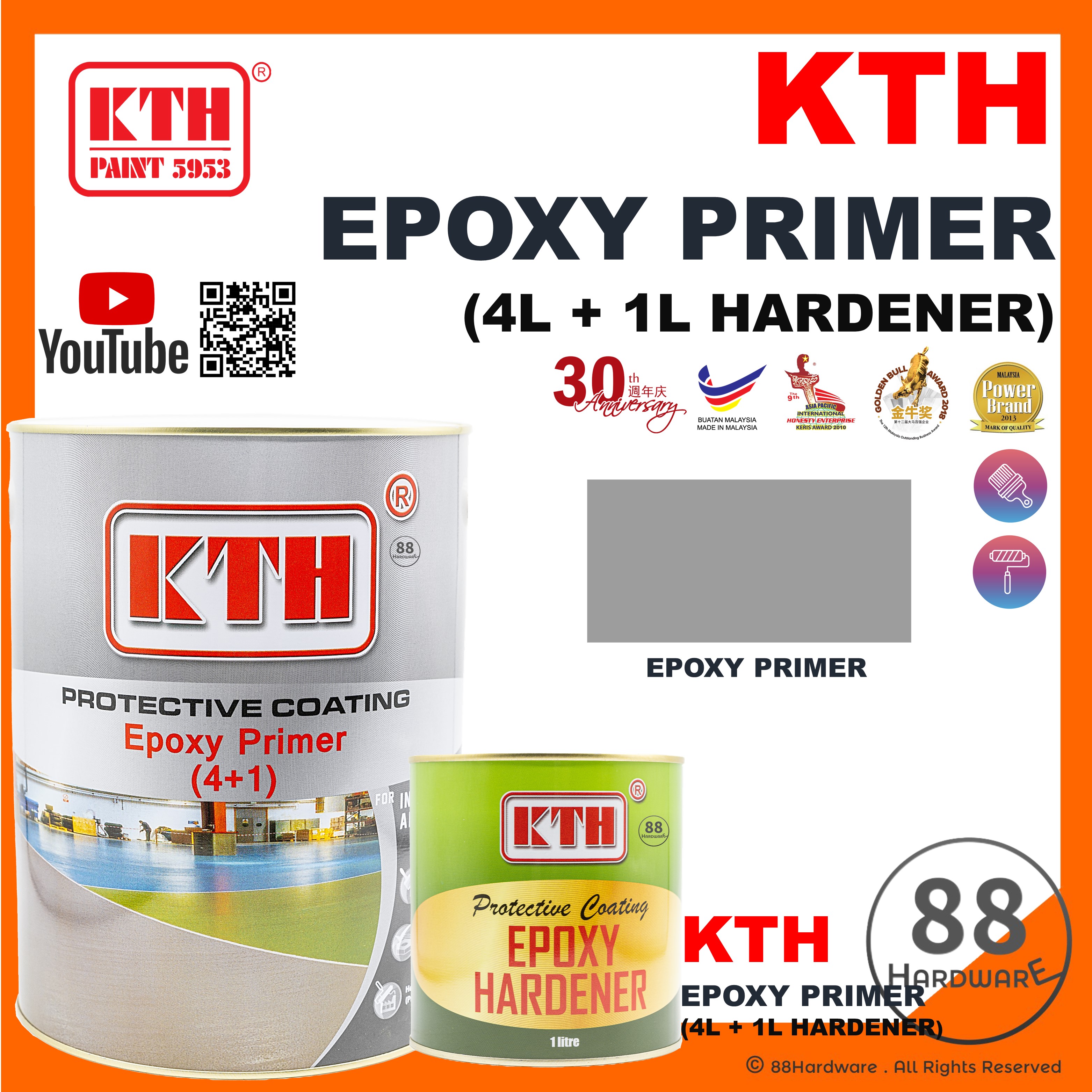5L kth epoxy primer / epoxy floor paint / cat epoxy lantai / epoxy primer floor / KTH epoxy ...