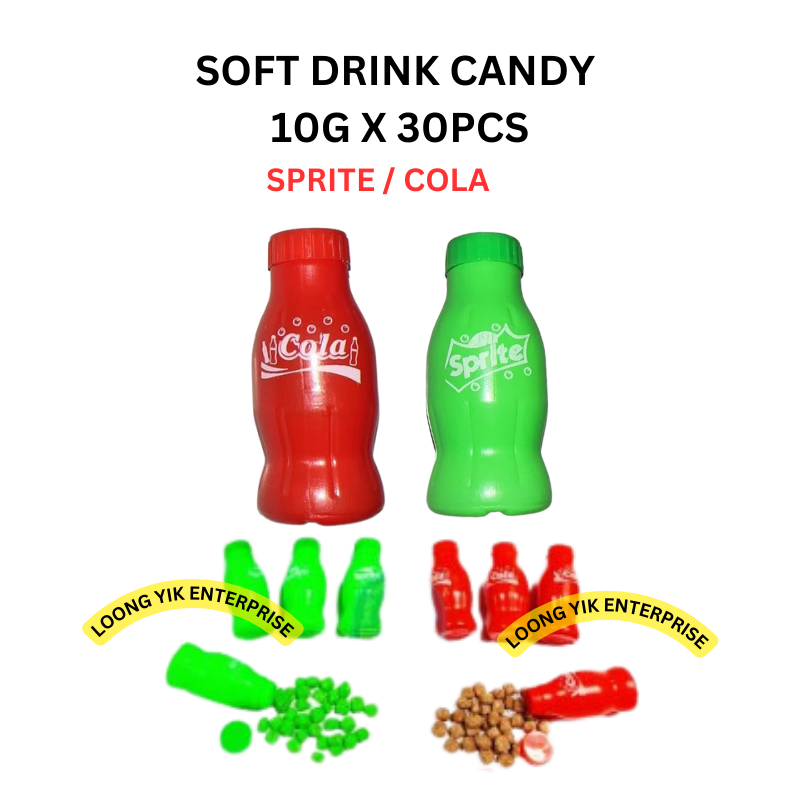SOFT DRINK CANDY 10G X 30PCS SPRITE COLA HALAL | Shopee Malaysia