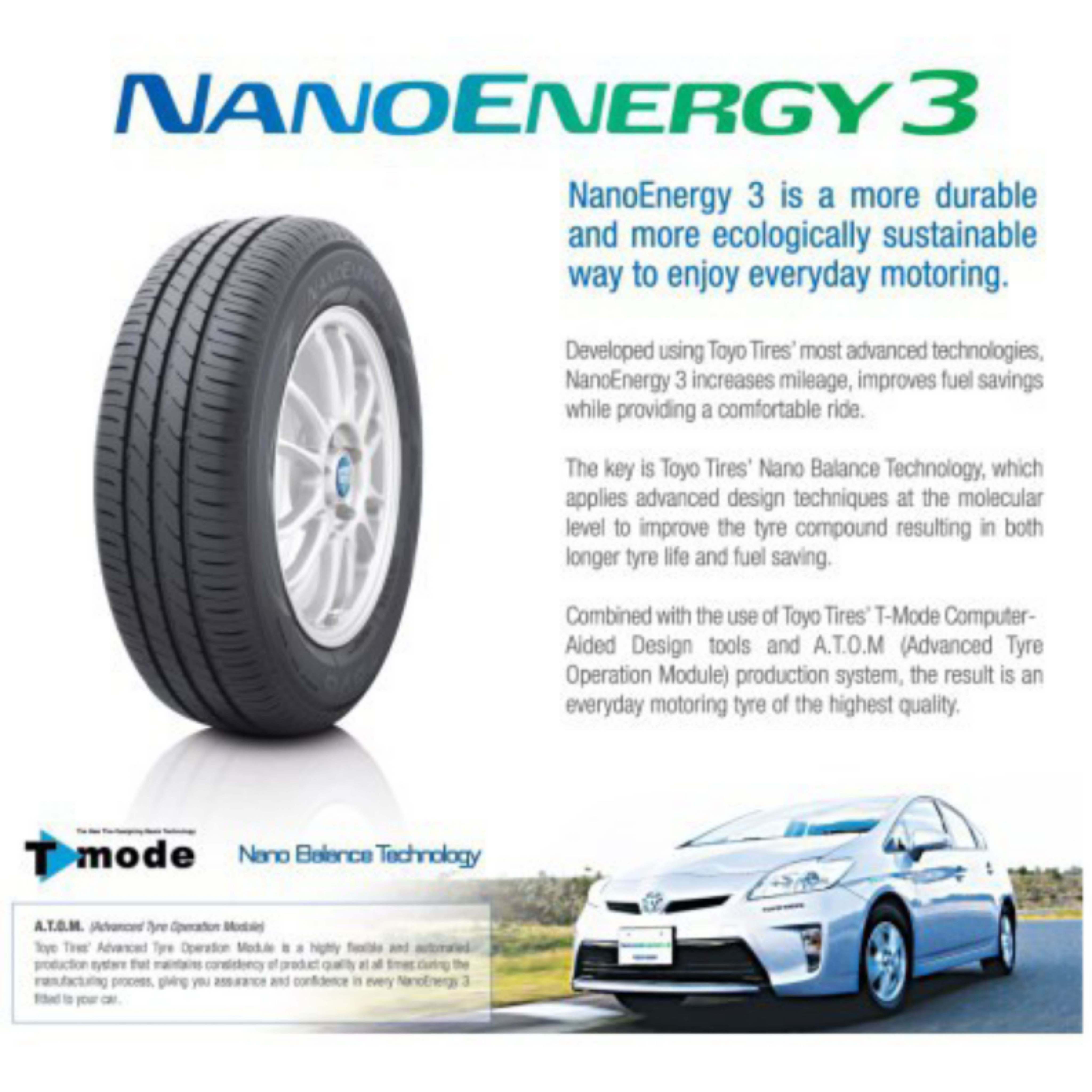TOYO New TYRE NE03 NANOENERGY 3 TAYAR Tire Toyota Honda Perodua Proton ...