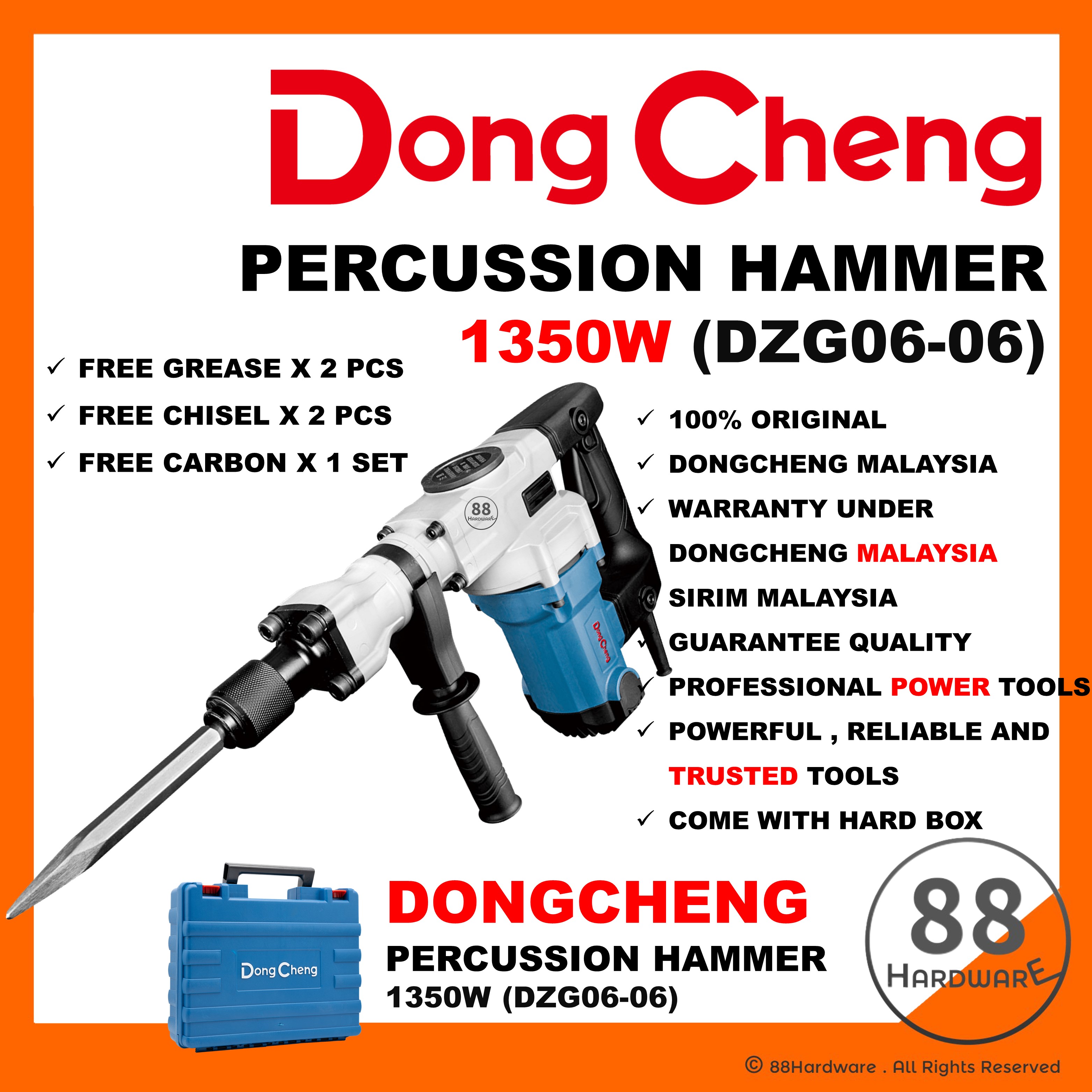 DONGCHENG Percussion Hammer DZG6 1050W 1350W DZG06-06 / Mesin Breaker ...