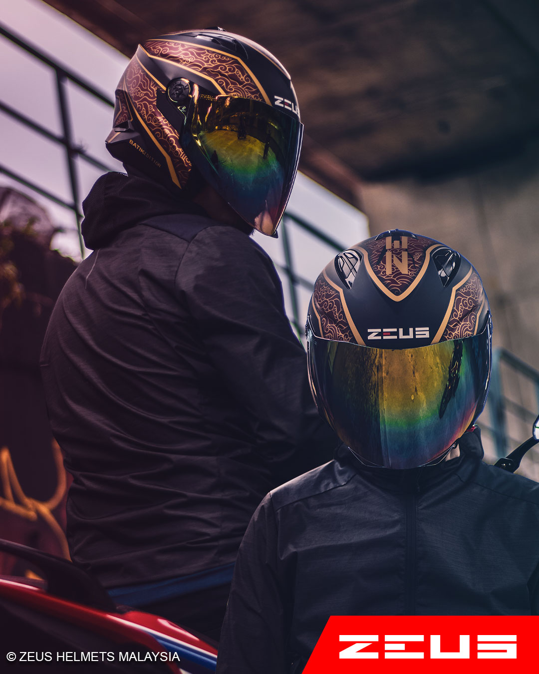 ZEUS HELMET ZS-613 WITH DOUBLE VISOR | Shopee Malaysia