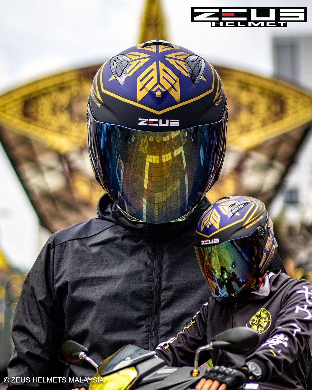 ZEUS HELMET ZS-613 WITH DOUBLE VISOR | Shopee Malaysia
