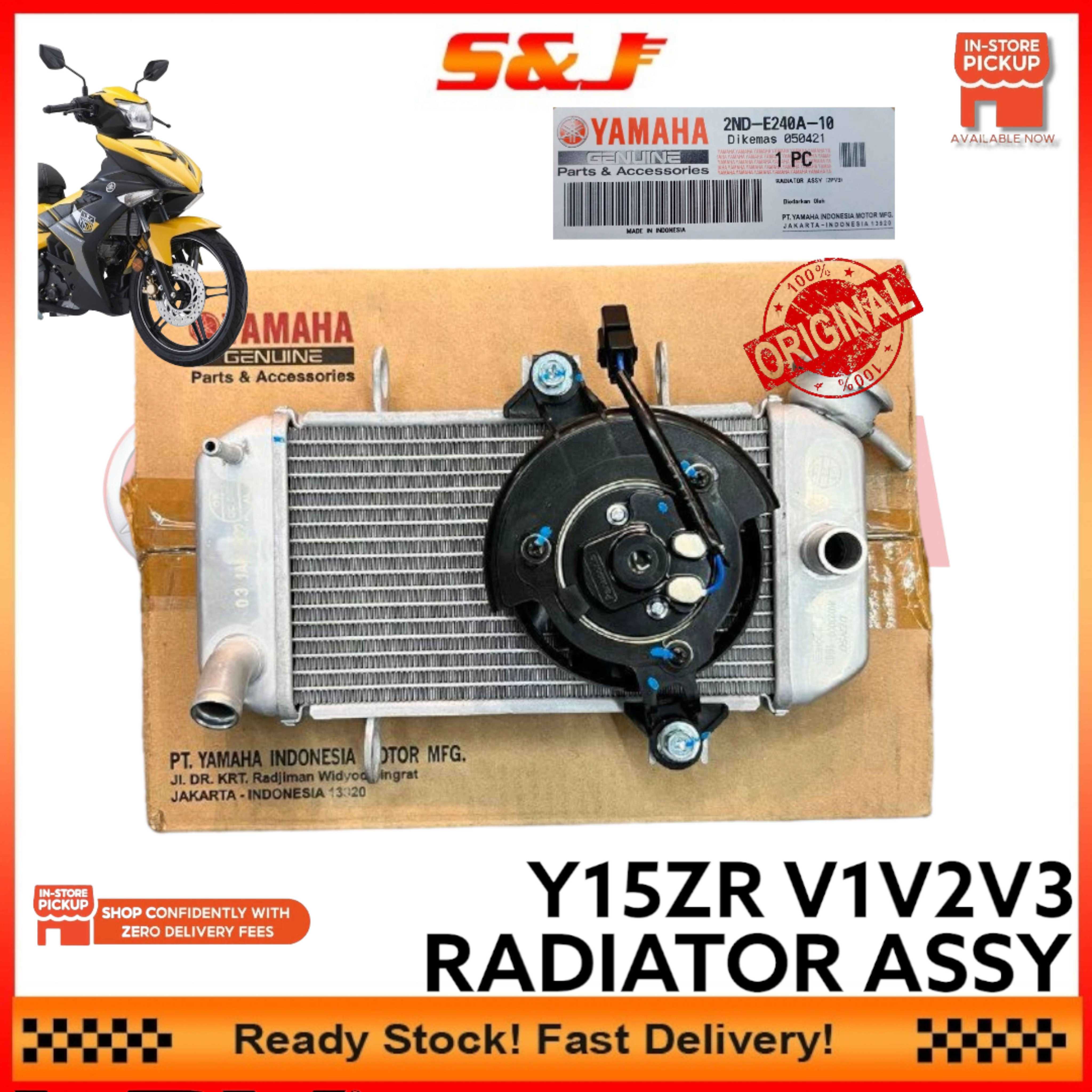 100% ORIGINAL YAMAHA Y15 Y15ZR V1 V2 V3 RADIATOR ASSY WITH RADIATOR FAN ...