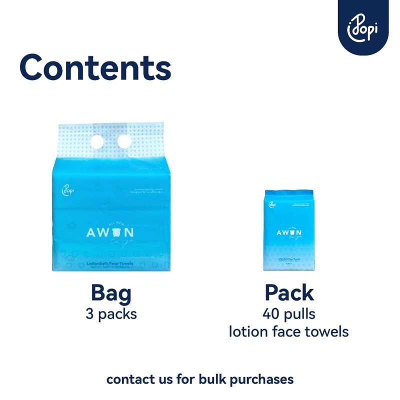 Popi Awan LotionSoft Face Towels Popi玻尿酸洗脸巾 | Shopee Malaysia