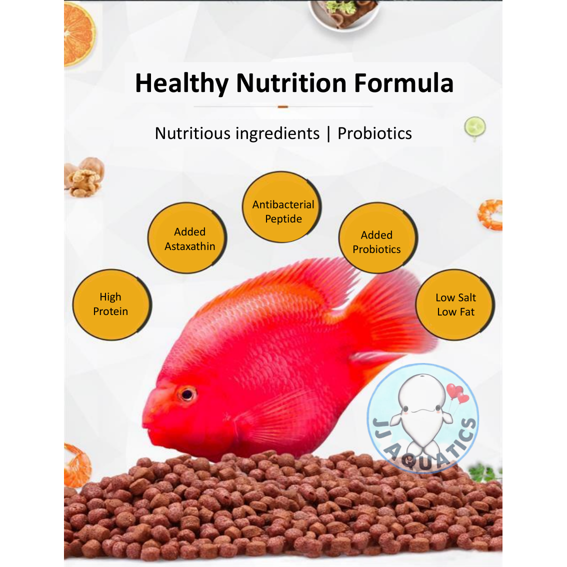 🔥Ready Stock🔥 Red Parrot Fish Cichlid Parrot Map Fish Fish Food ...