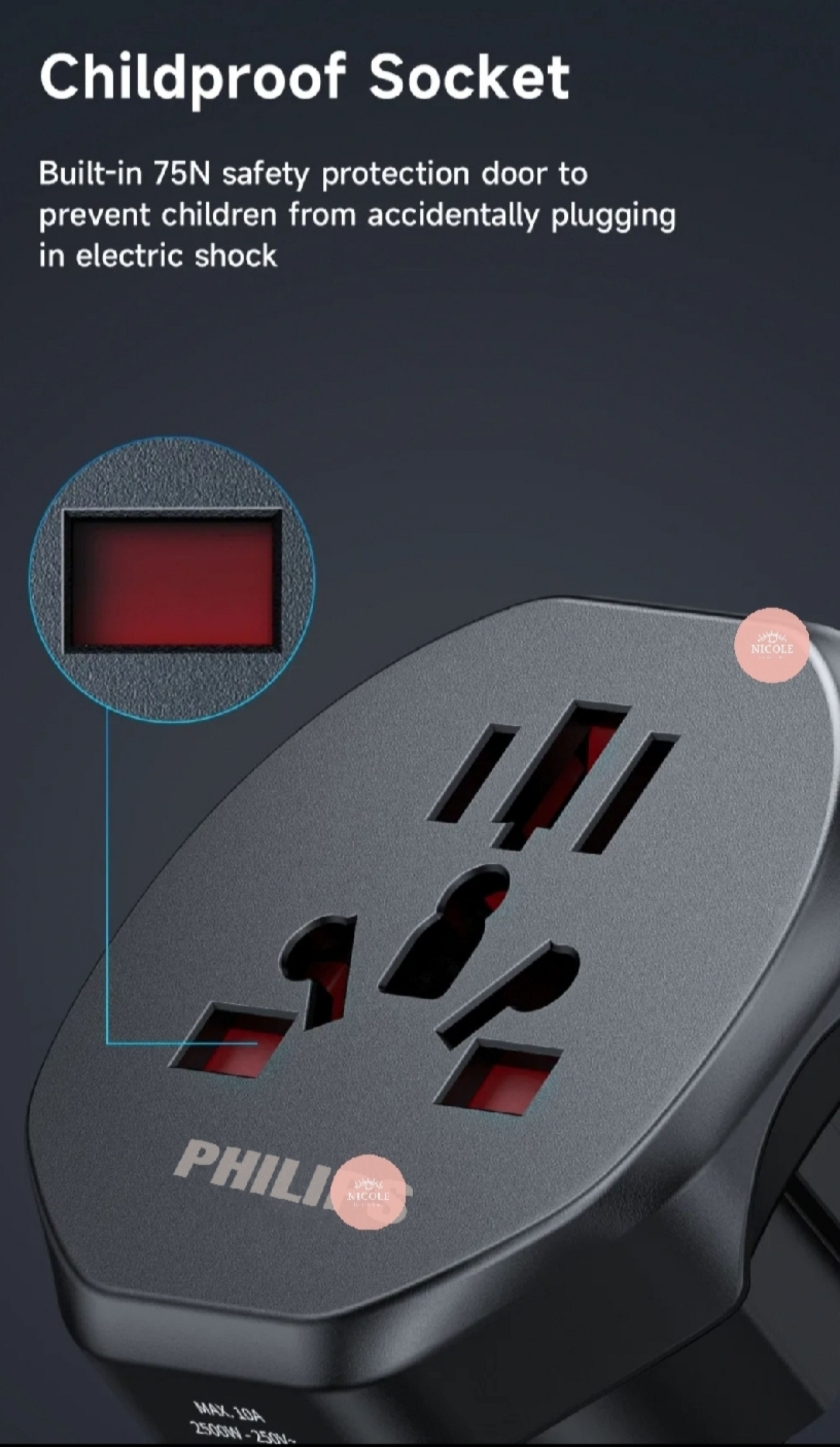 Philips travel converter adapter UK 3 pin conversion plug | Shopee Malaysia