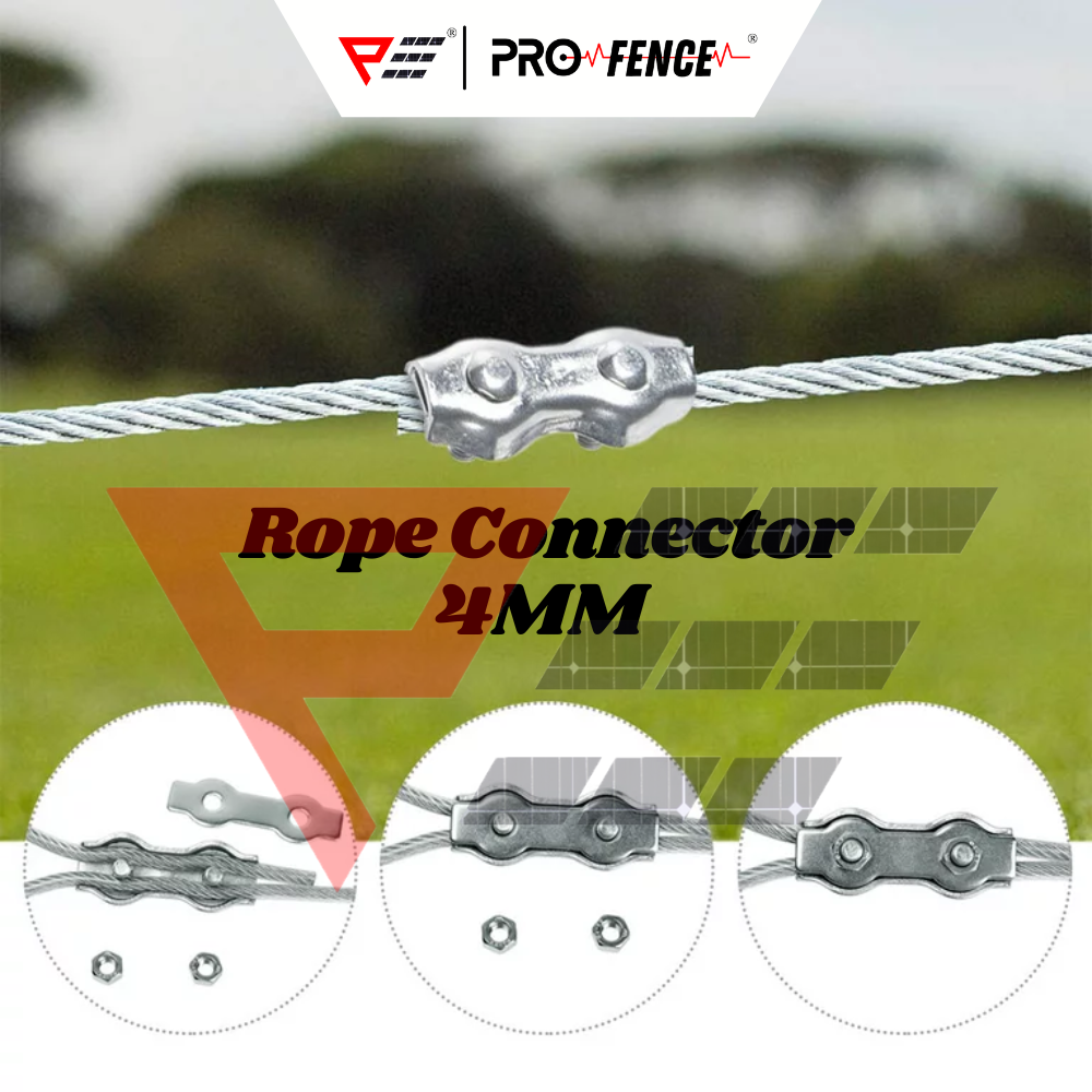 Pro Fence Rope Connector 4MM Wire Joint Clamp Split Bolt Joint Clamp ...