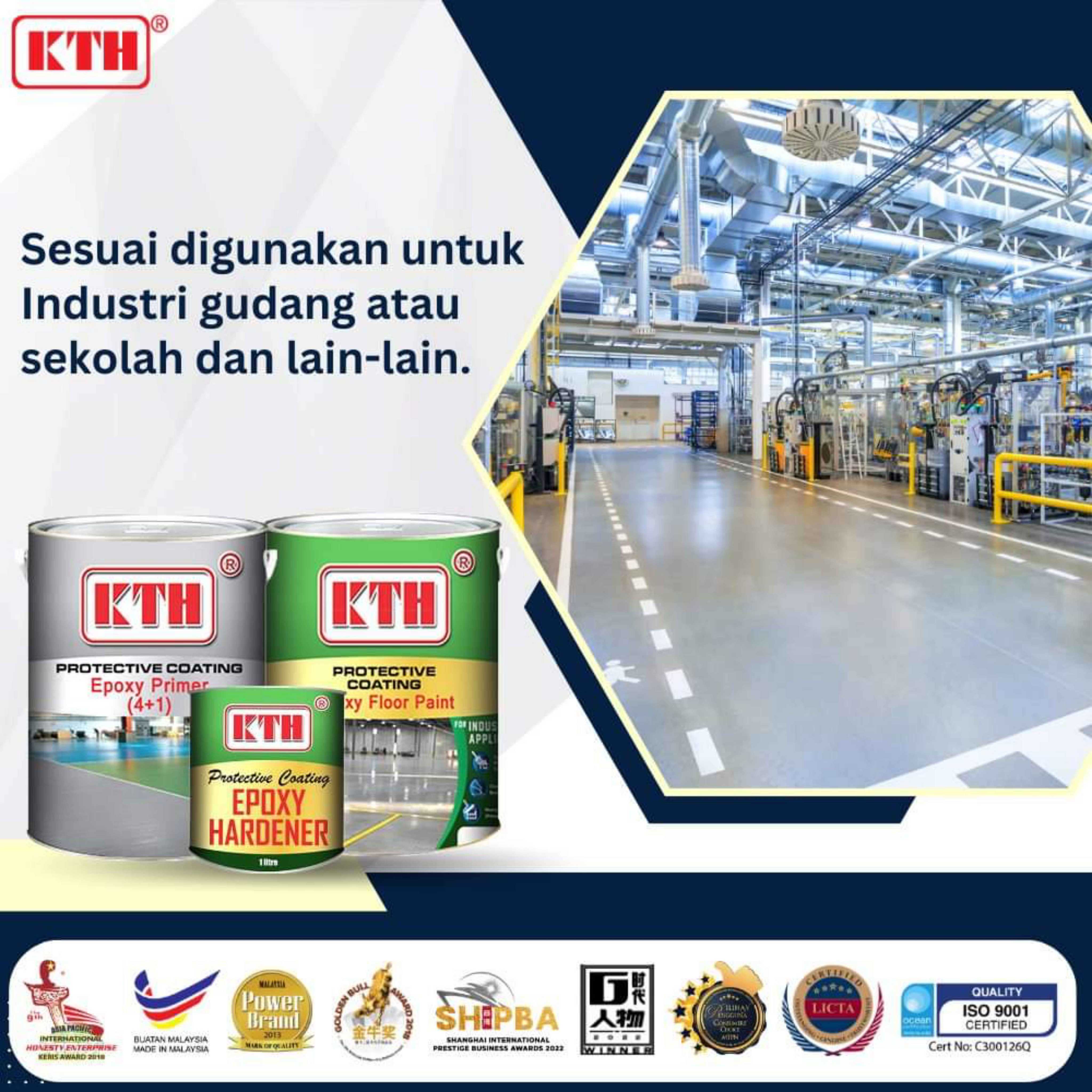 KTH Epoxy Floor Paint 5Liter ( 4+1) / Cat Lantai Tahan / Cat Besi Dan ...