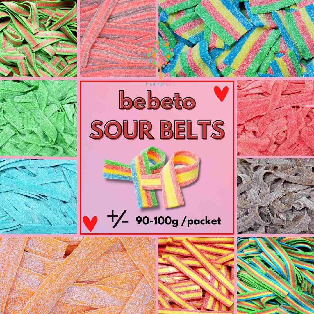 SweetChup | BEBETO Assorted Tutti Fruitti Rainbow Mix Sour Belts +-100g ...
