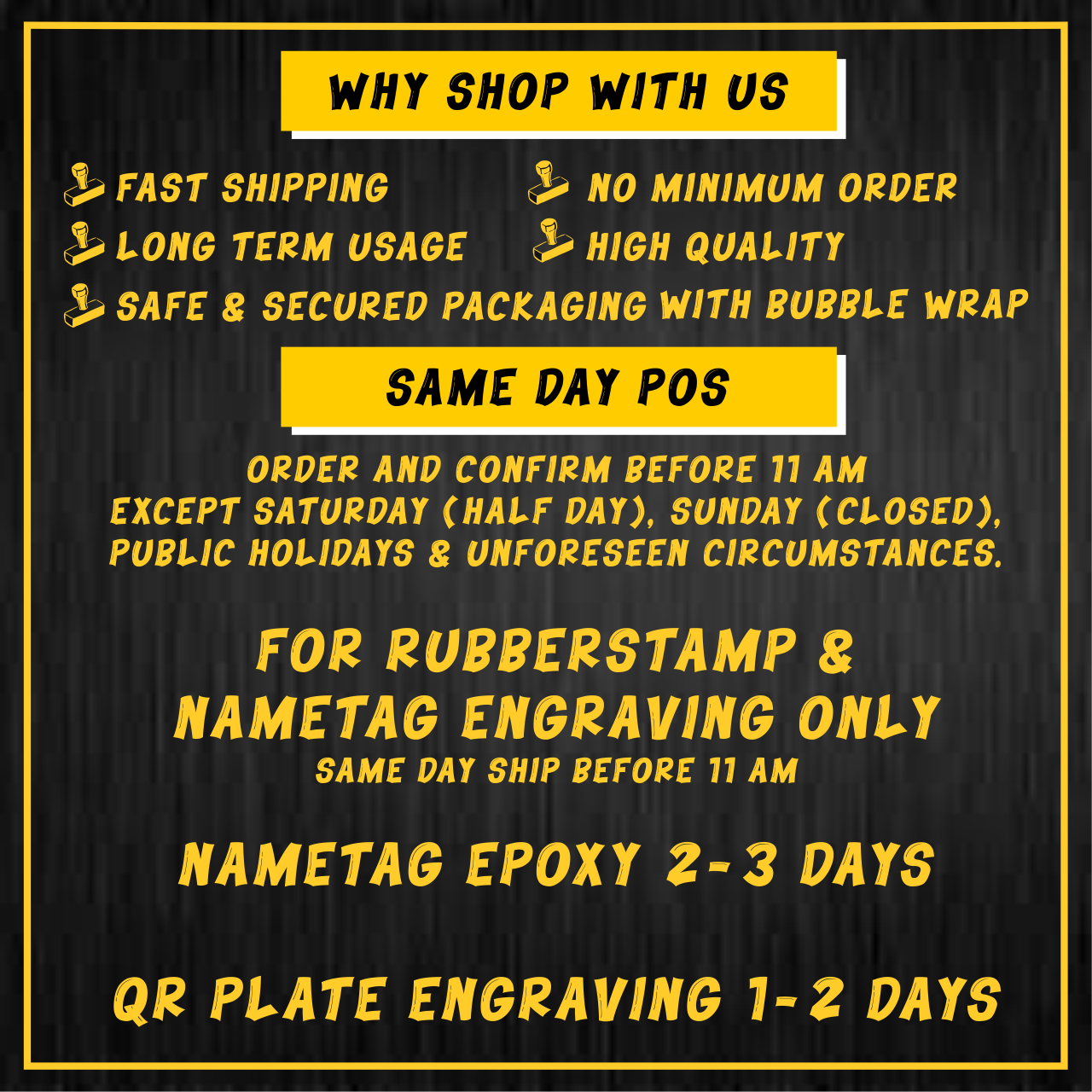 Custom Made Normal Rubber Stamp Chop Cop Getah ( Name Chop, Company ...