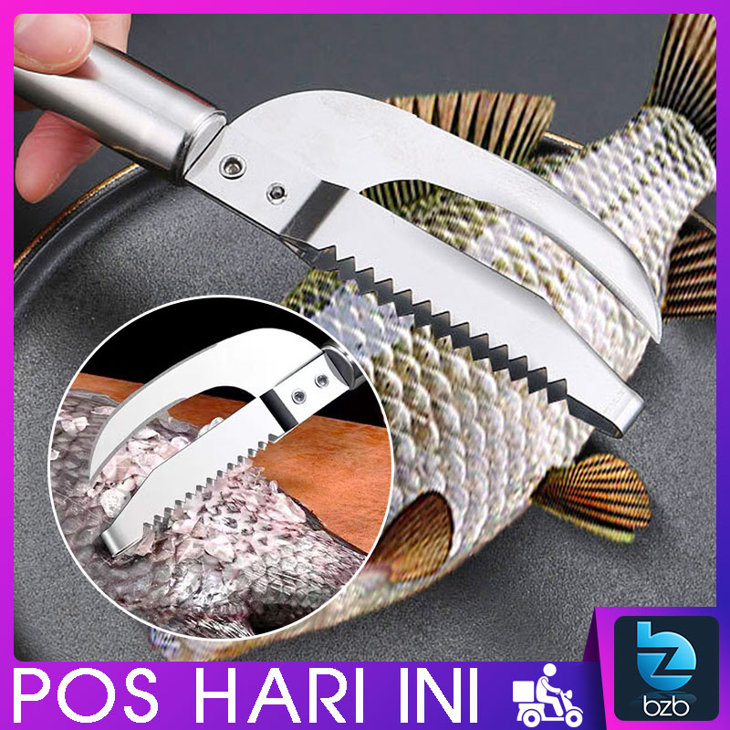 Fish Scale Planer Scraper Remover 3 in 1 Seafood Peelers Cutters Maw ...