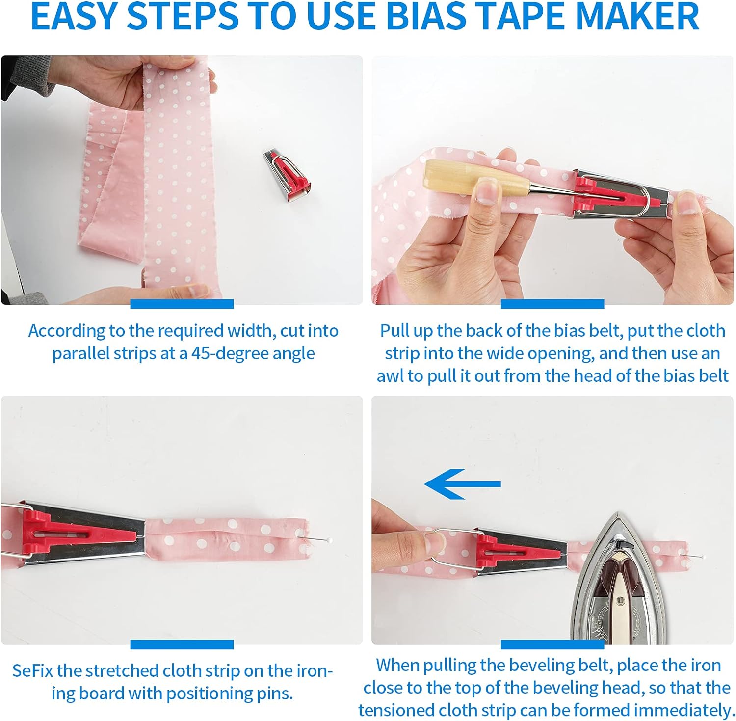 Set Pembuat Pita Bias / Bias Tape Maker Kits / DIY Sewing Quilting ...