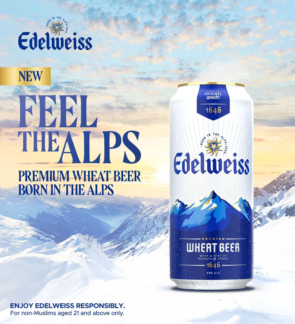 Edelweiss Alps Wheat Beer Can 4.9% Alcohol (24 x 320ml) | Shopee Malaysia