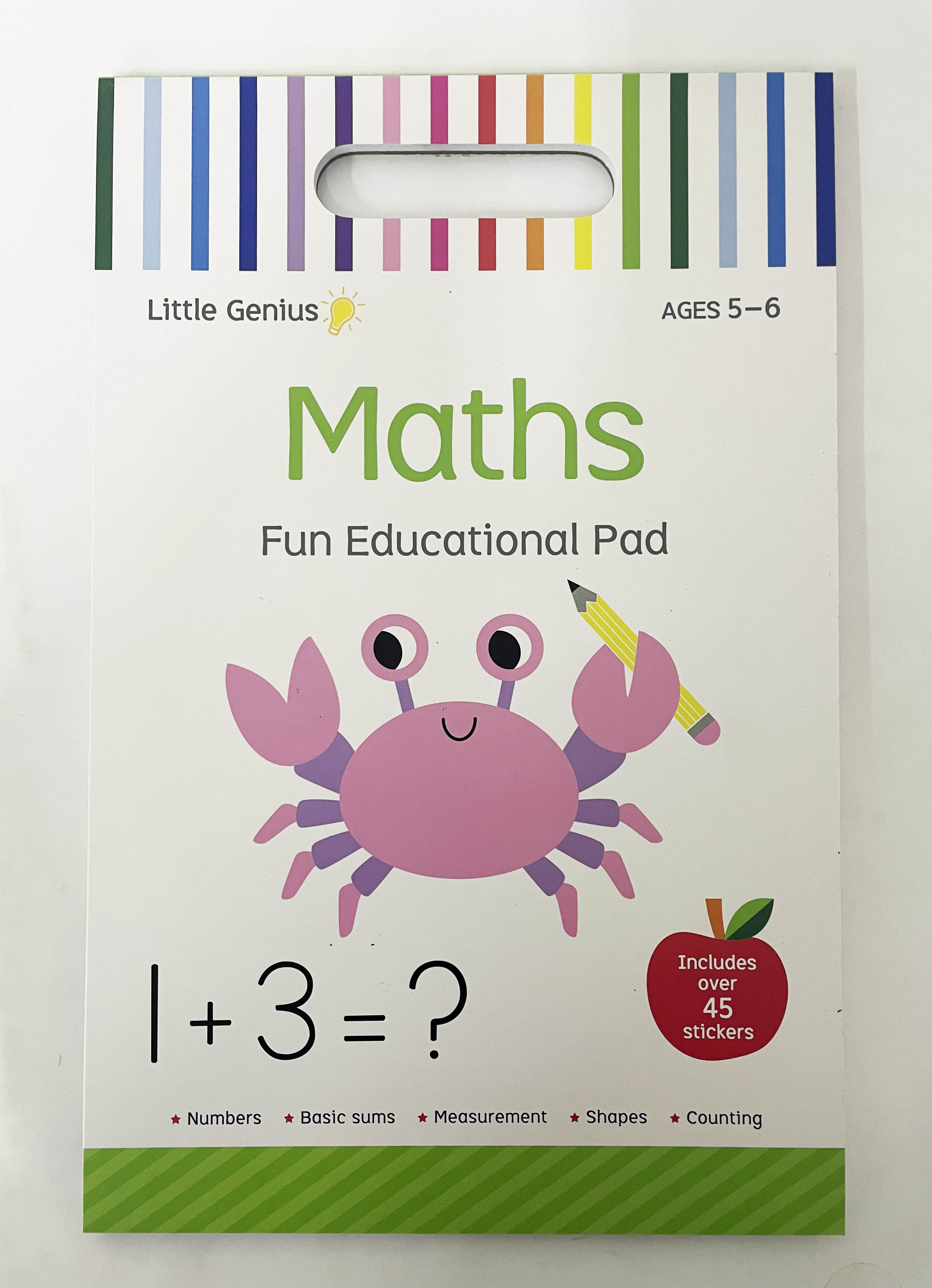 Little Genius Maths Fun Educational Book Pad With Stickers For Kids To ...