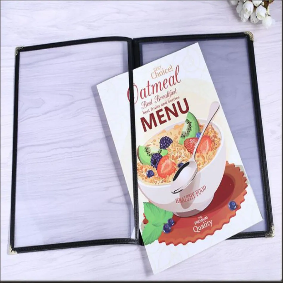 Transparent Cover Menu Book Menu holder Menu Jacket Menu Clip Menu ...