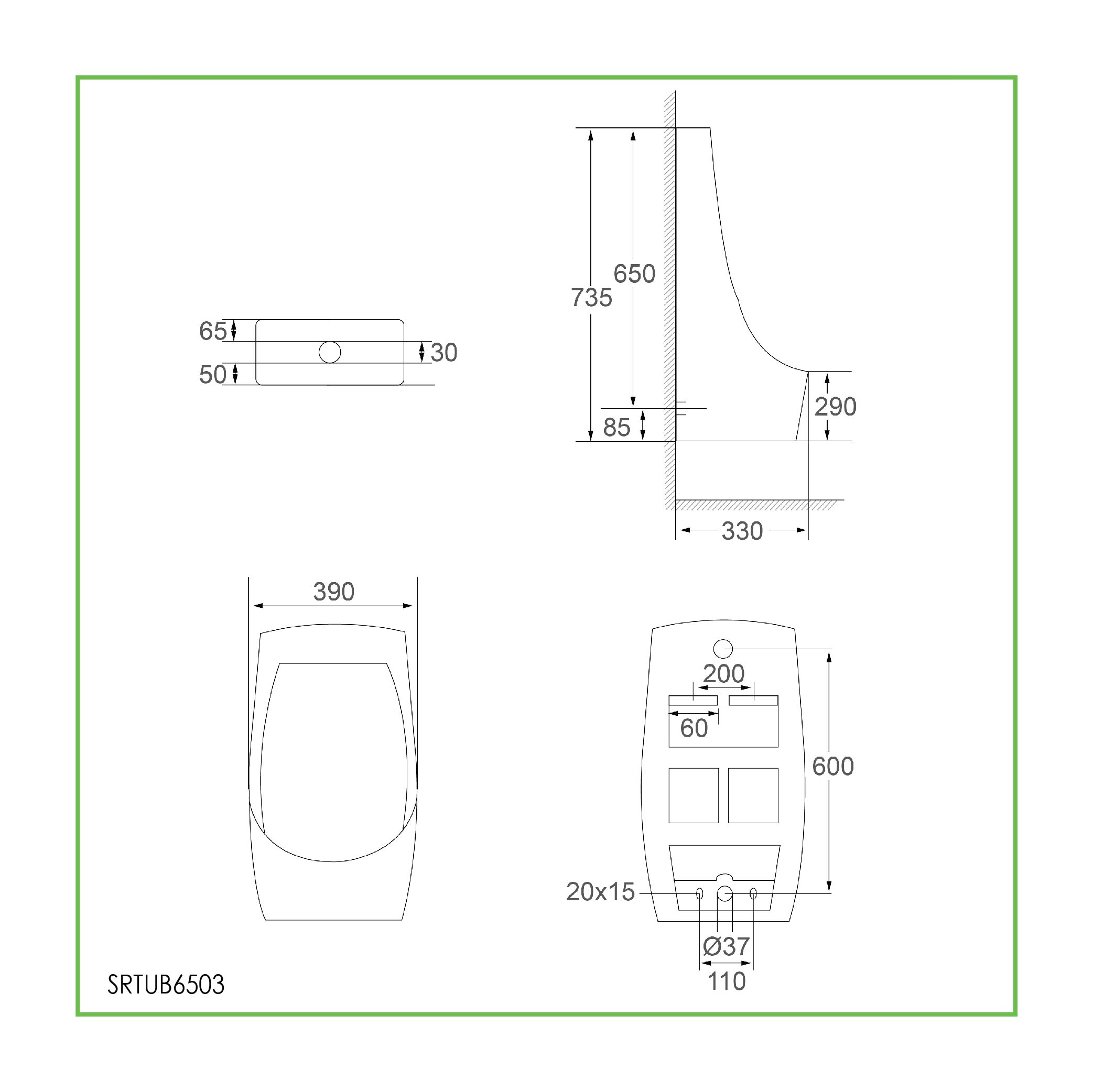 SORENTO URINAL BOWL SRTUB6503 Ceramic material Toilel Bowl Urinal ...