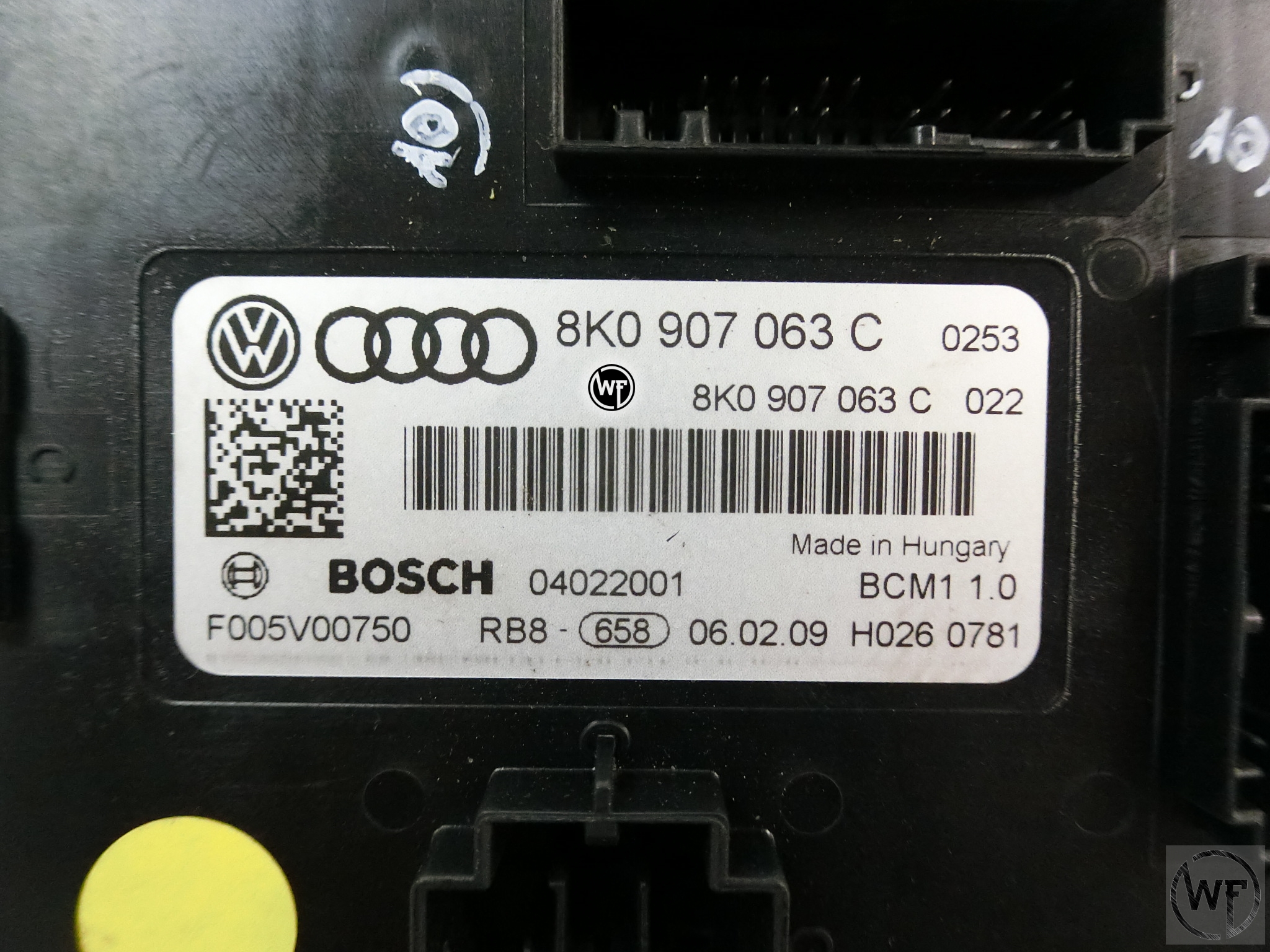 Audi Q5 8R Body Control Module BCM ECU BOSCH USED 8K0 907 063 C ...