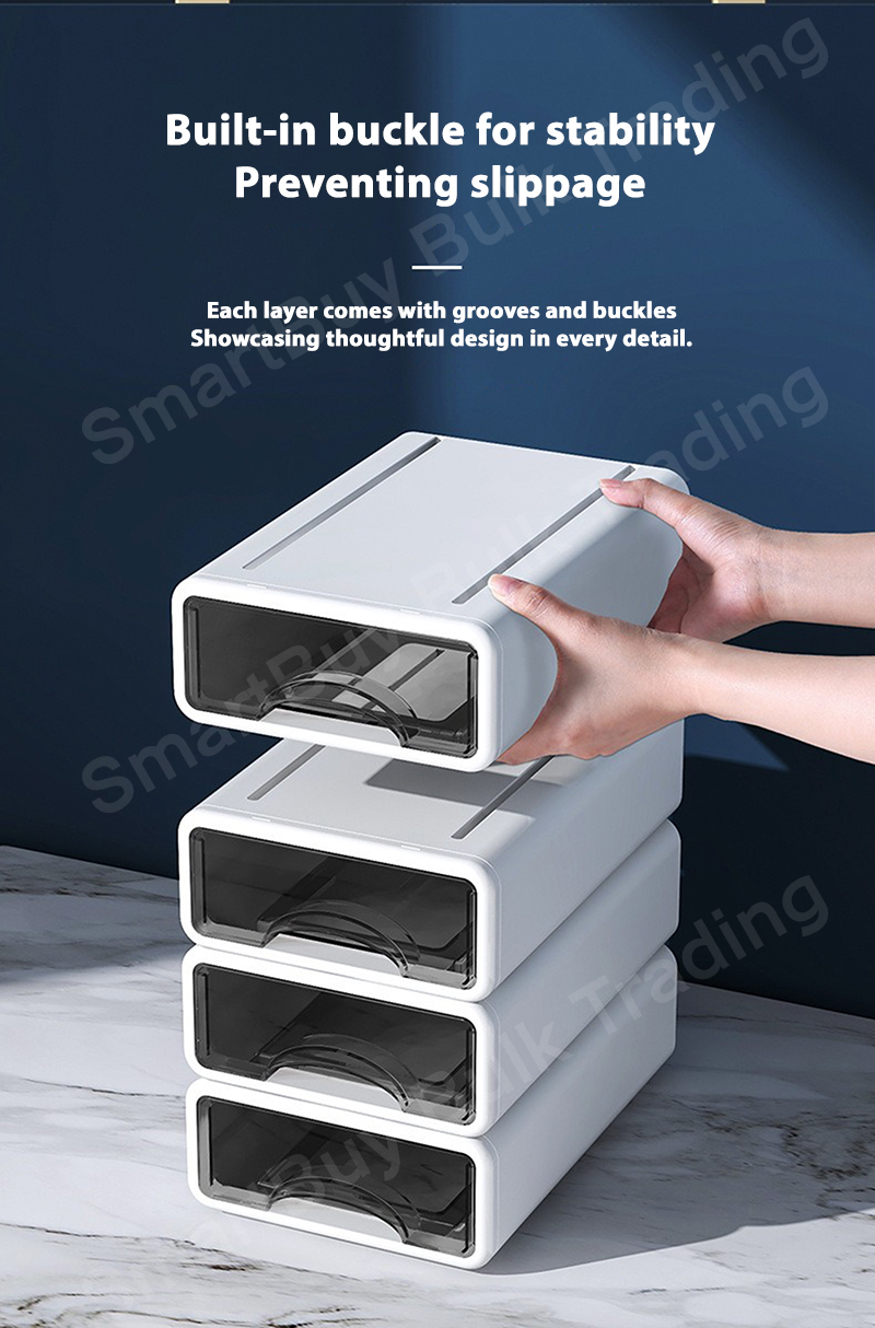 Smartbuy Modular Multi Layer Stackable Desktop Storage Box Drawer