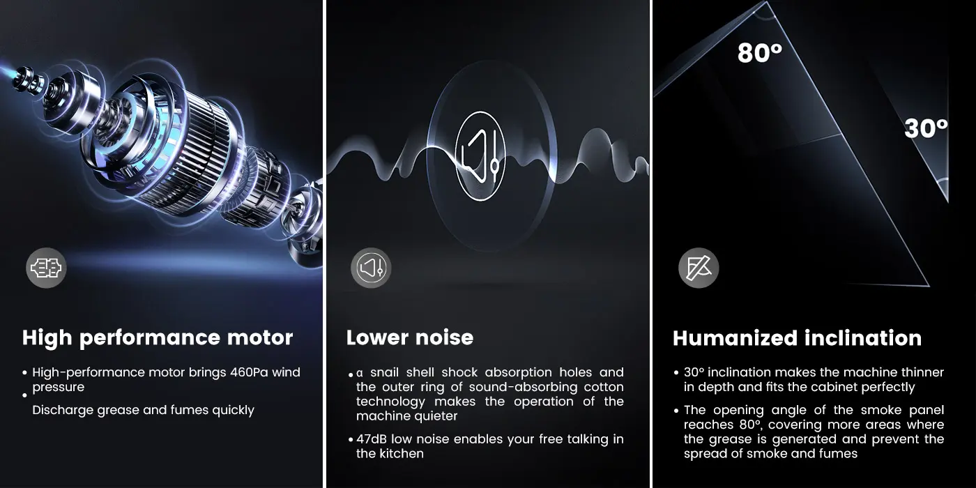 ROBAM Side-Draft Powerful Range Hood A676 | Shopee Malaysia