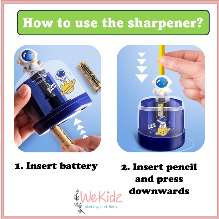 [WeKidz] NEW Electronic Sharpener Automatic Sharpener Battery Sharpener ...