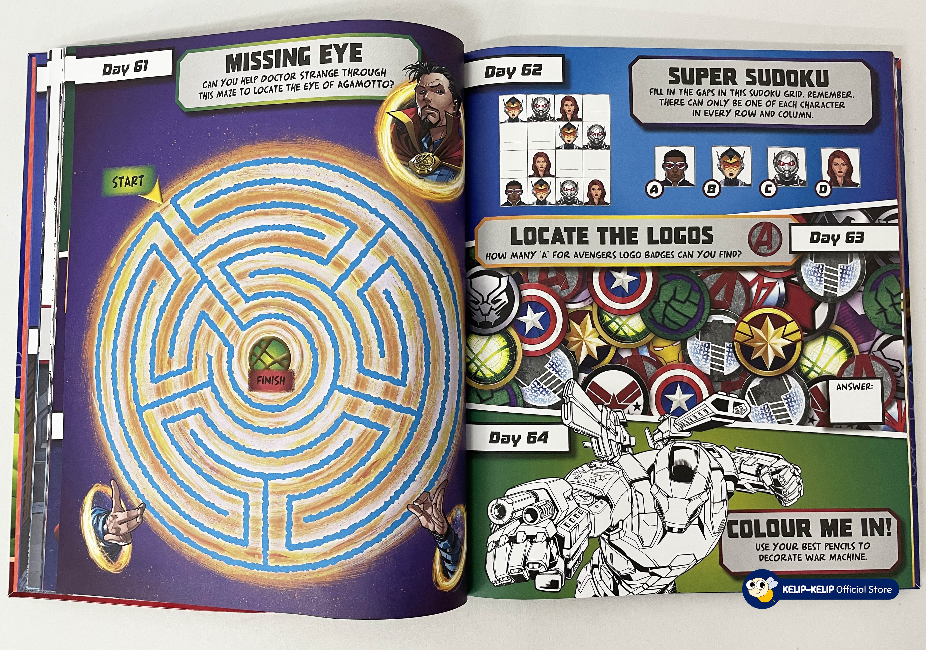 Marvel Avengers 365 Activities Book For Kids with Puzzles (192 Pages ...