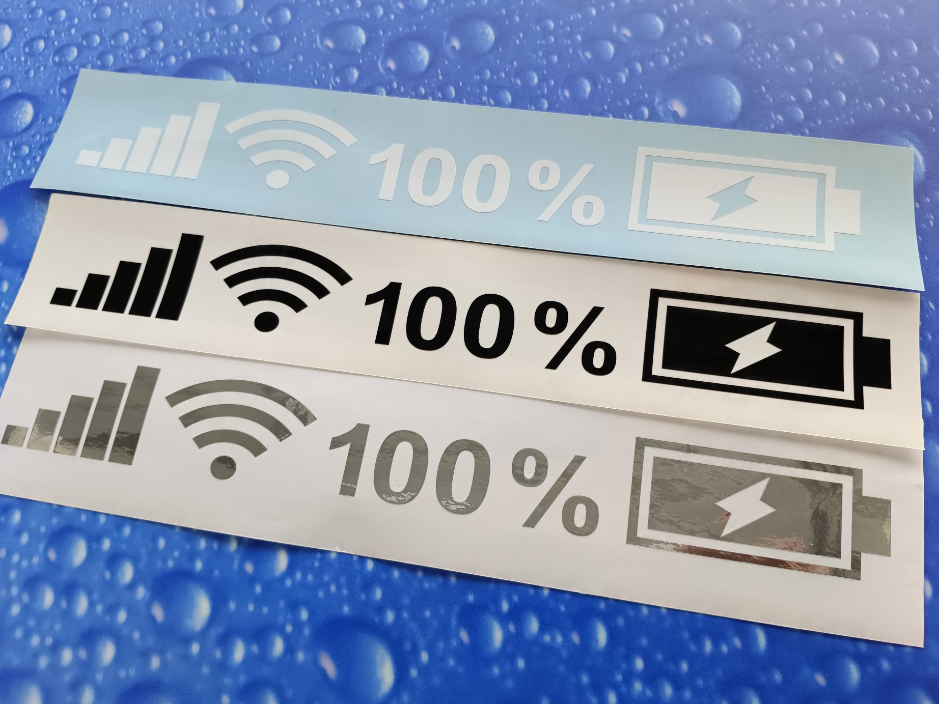 Sticker Wifi Battery Level Signal 100% Cuttinfg Waterproof Sticker ...