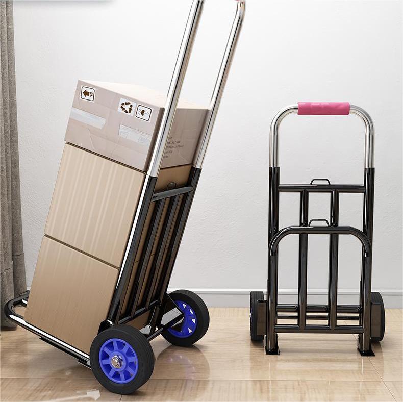 Foldable Trolley Extendable Hand Truck Carrier Trolley Luggage Cart ...