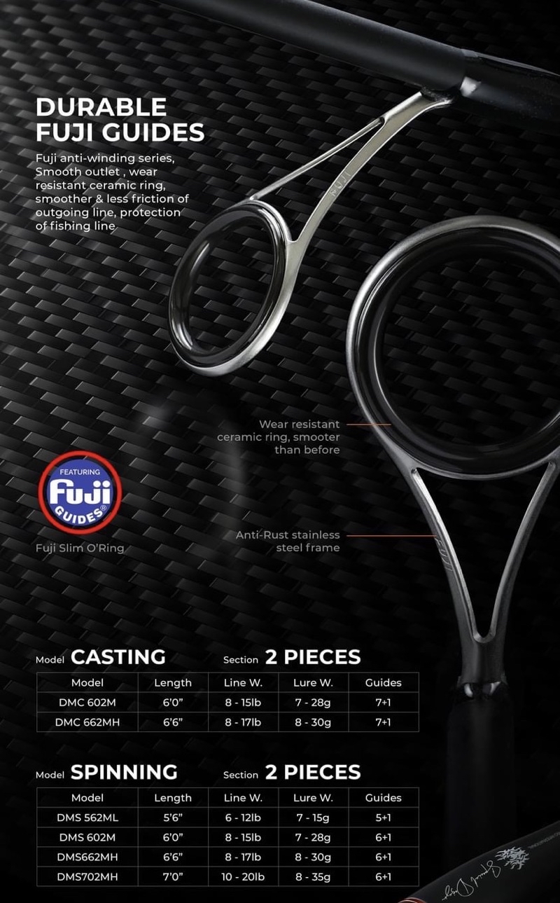 NEW 2023 EUPRO DEMONIZED XLE SPINNING BAITCASTING ROD BC ROD FISHING ...