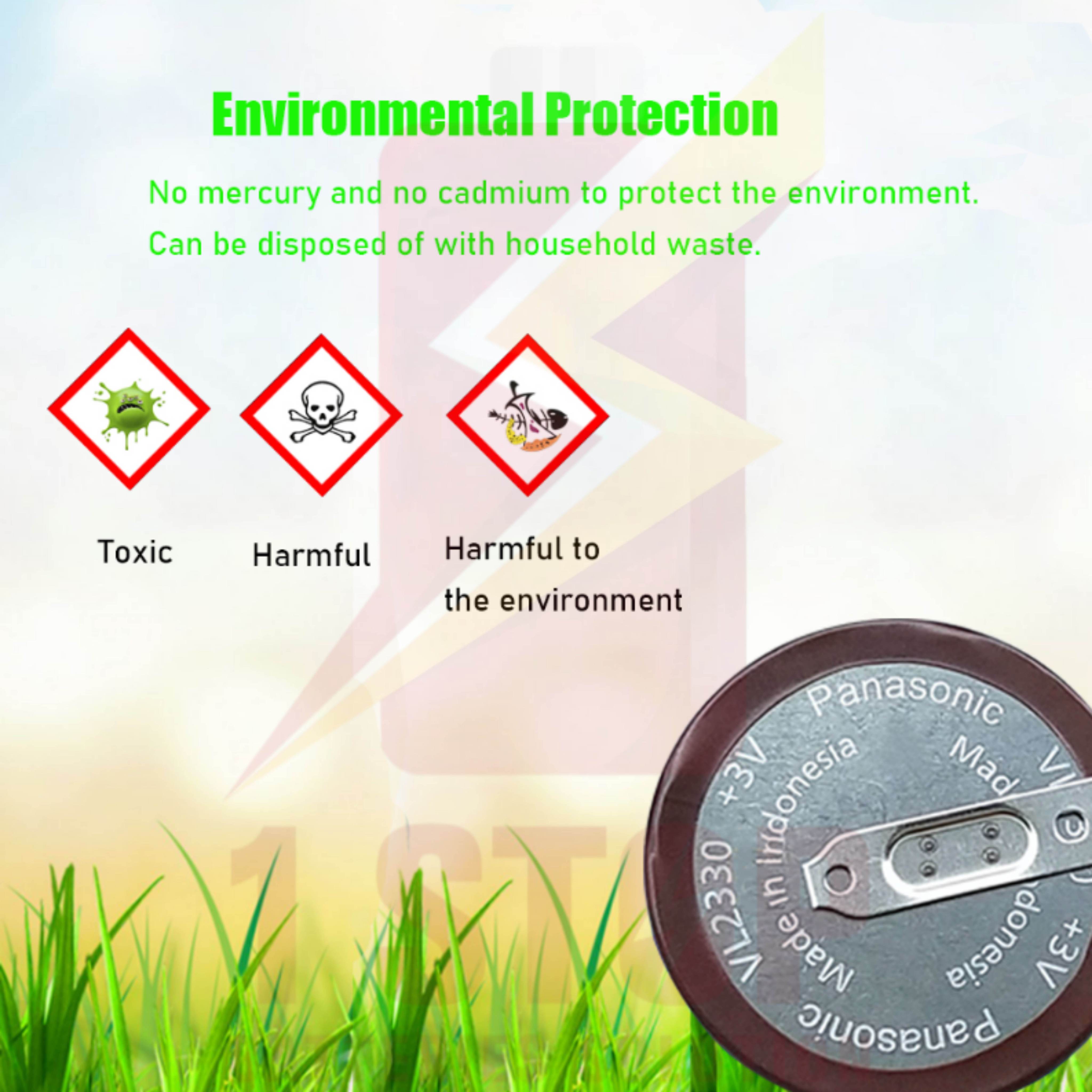 Panasonic VL2330 3V With Leg 180 Degrees 50mAh Rechargeable Lithium ...