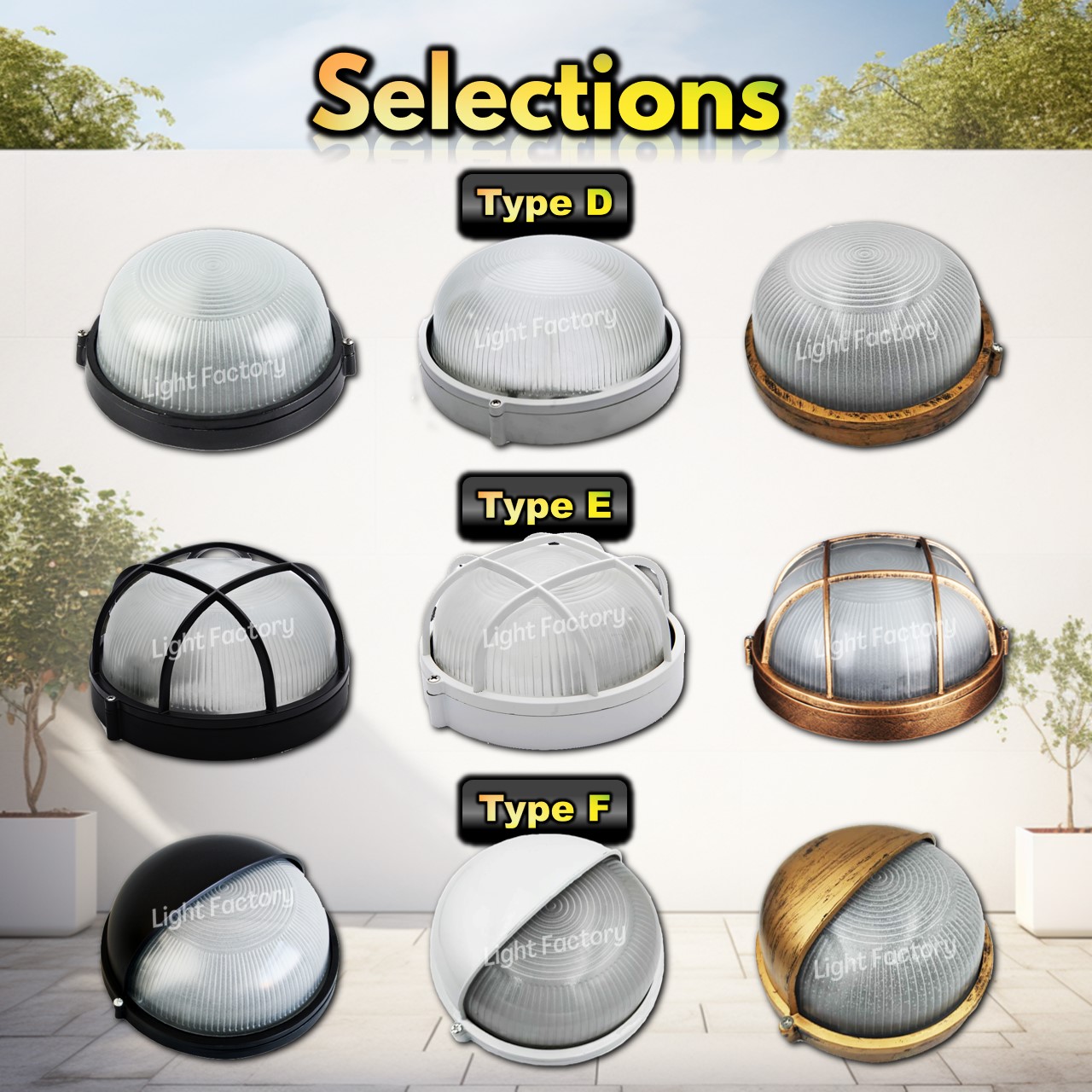 💥PROMO💥Nordic Style Outdoor Bulkhead Lamp 60W 100W Waterproof IP65 Wall ...