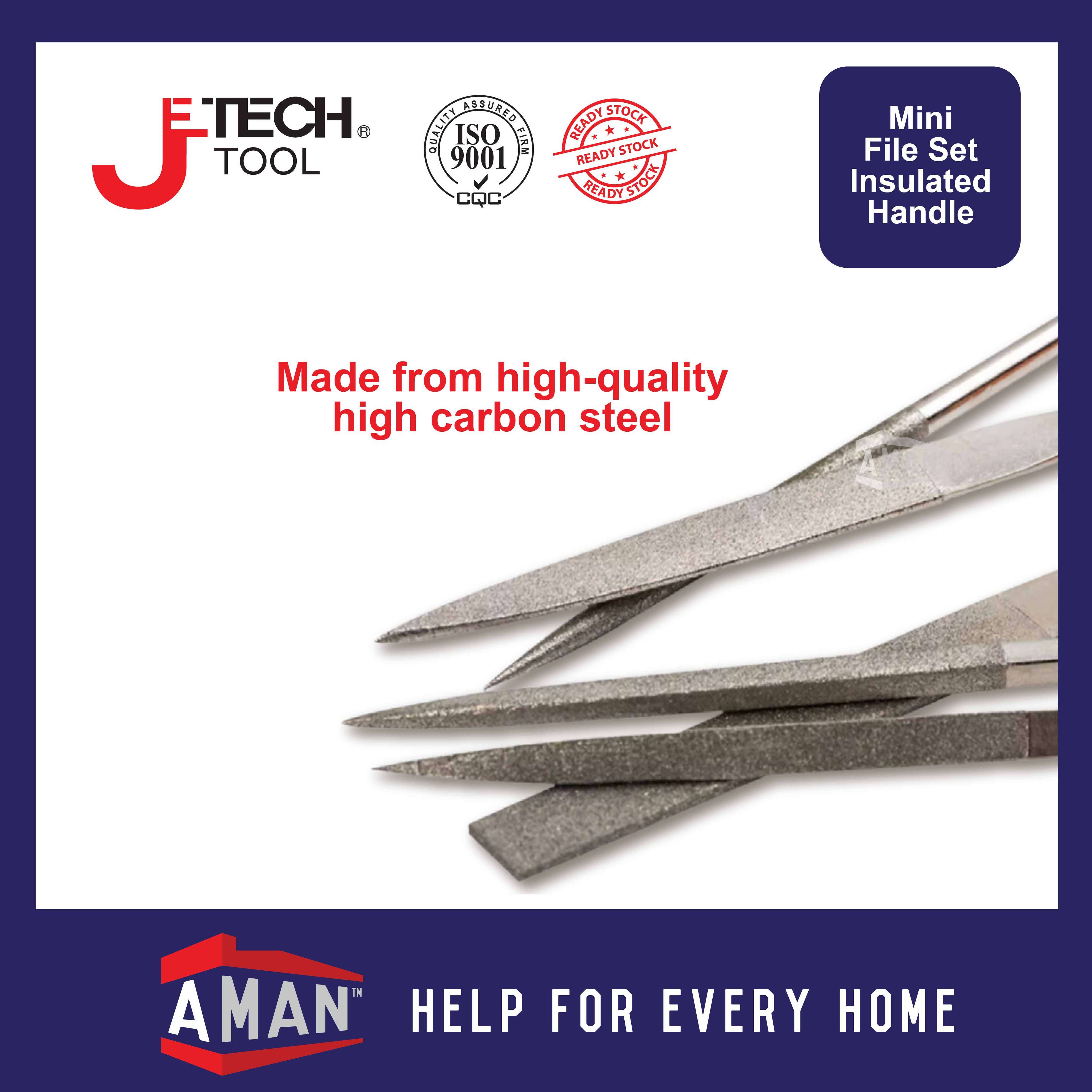 JETECH 10pcs Diamond File Set Metal File Set Insulated Handle Diamond ...