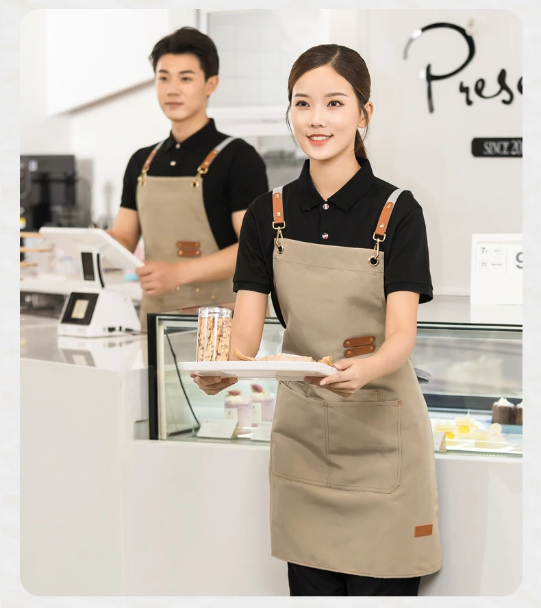 Cross Over H-Type Apron Waterproof Anti Oil Unisex kitchen Appron Chef ...