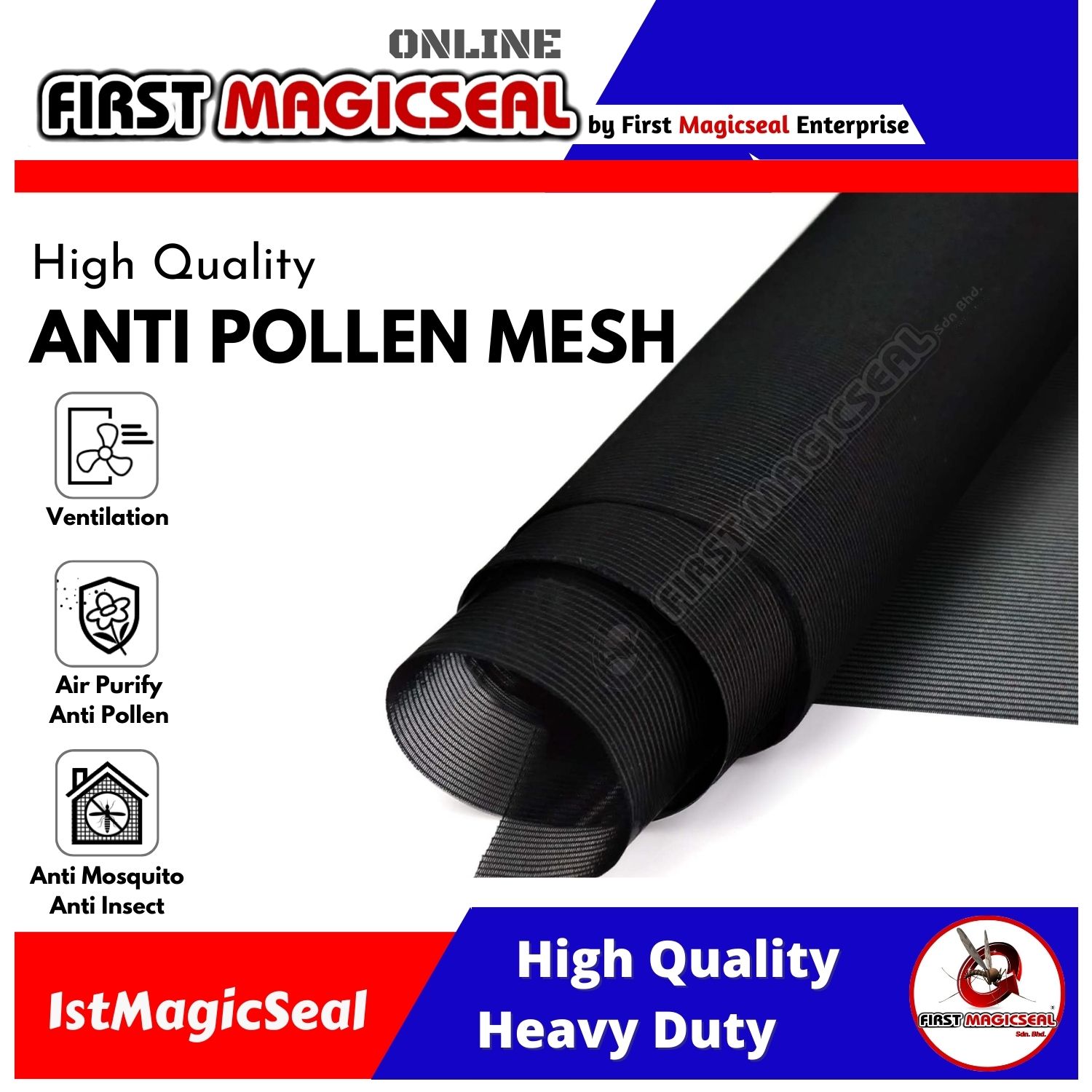 1stMagicSeal - Anti Pollen Mesh 4FT Mosquito Net Air Filtration Dust ...