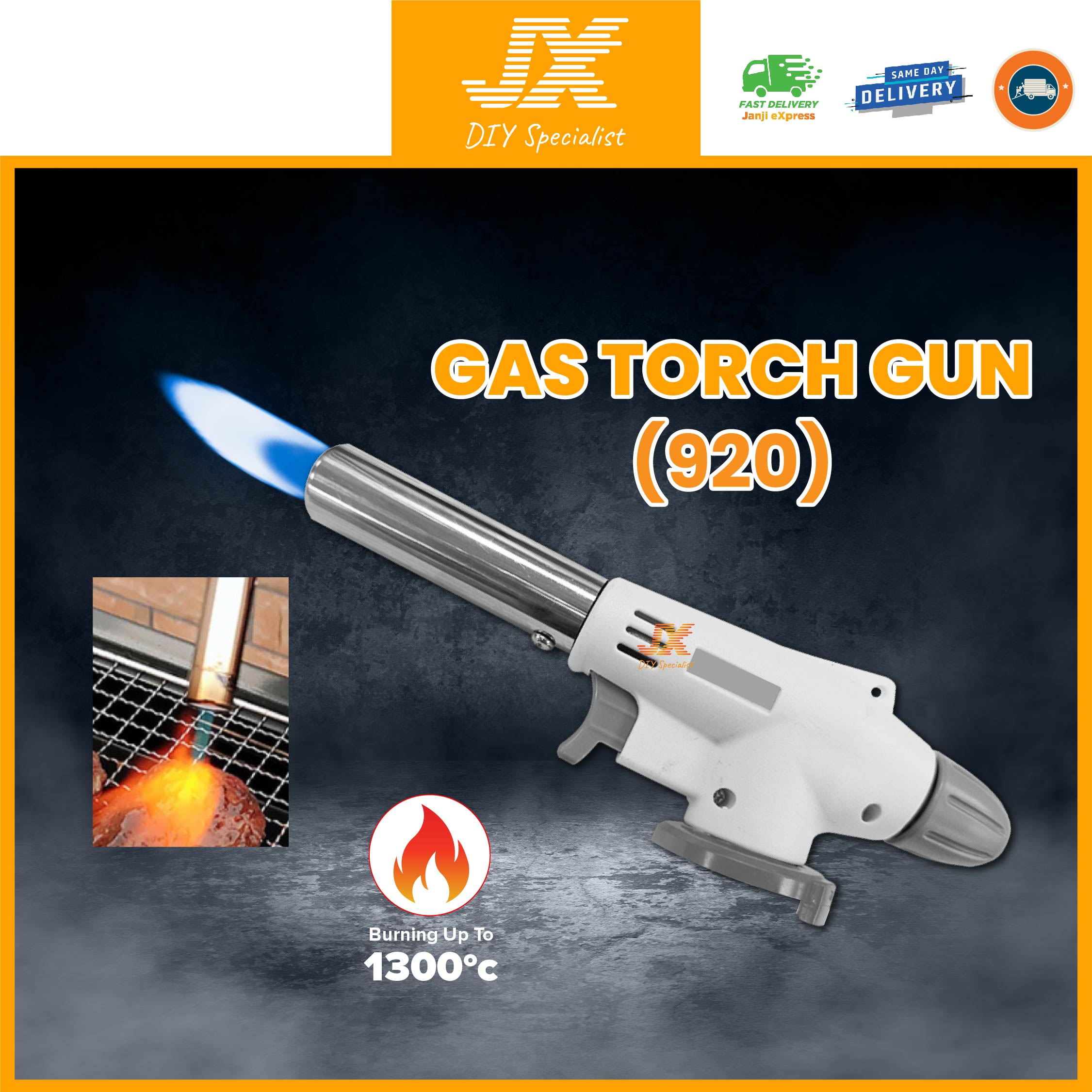 Multipurpose Gas Torch Gun Camping Butane Gas Burner Welding Flame Gun ...