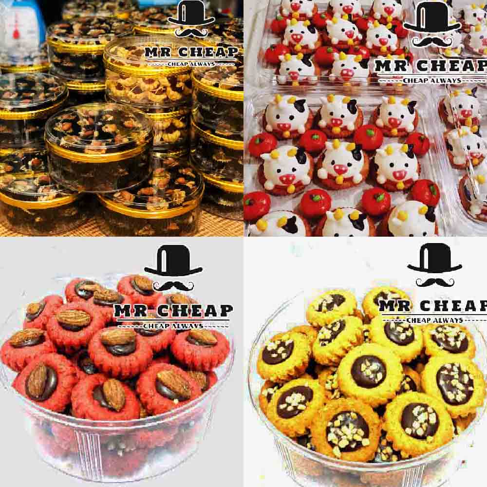 (48 Pcs) FF180 PS Plastic Container / Food Storage / Bekas Kuih Cookies ...