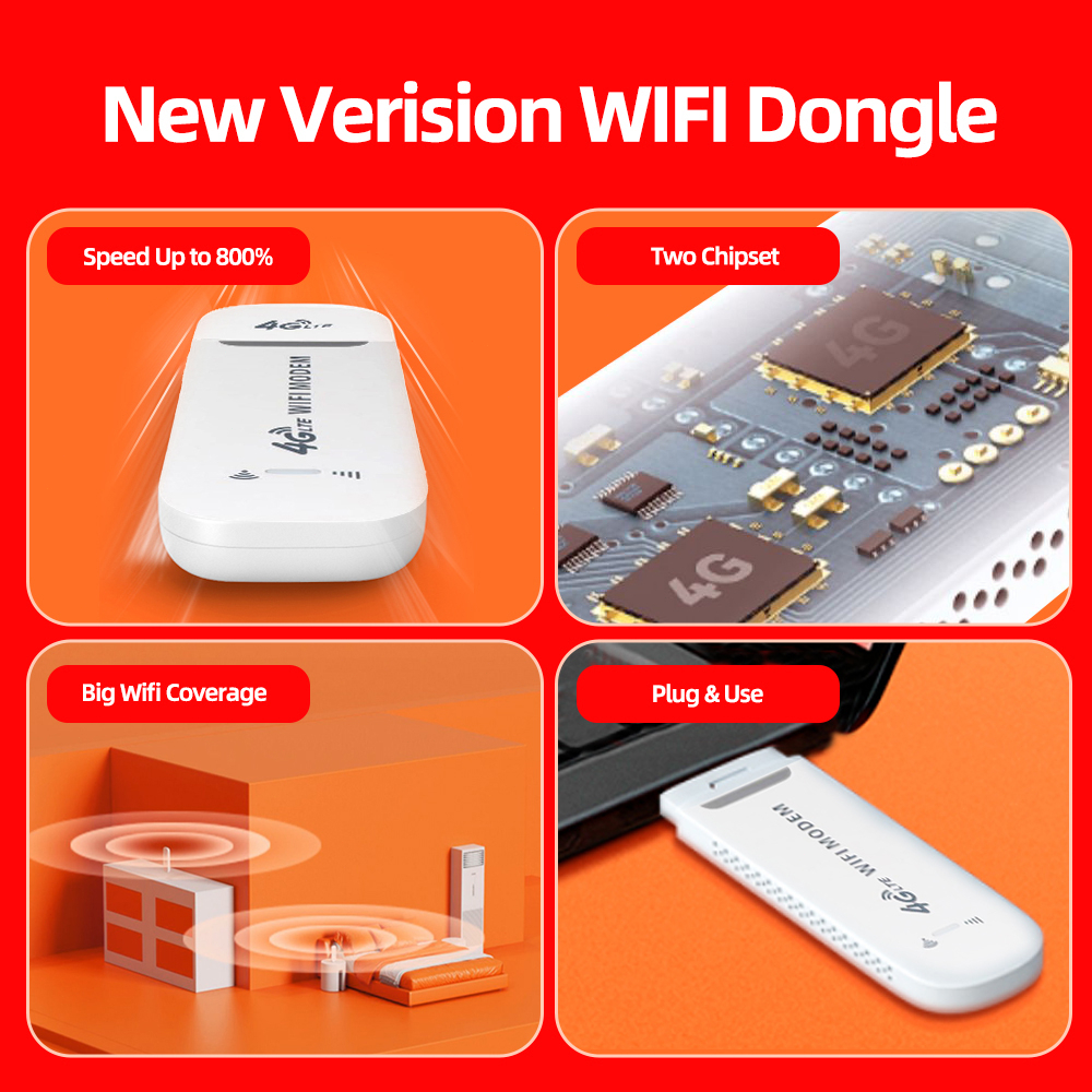 RS810 Modified 4G USB Dongle Modem Router Pocket WIFI Modem Sim Card 4G ...