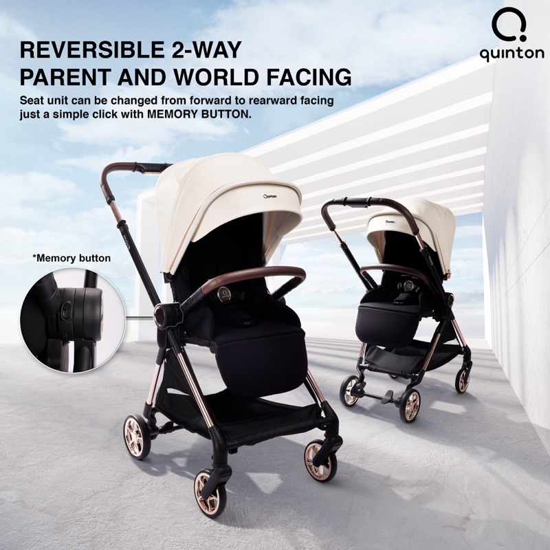 (FREE SHIPPING) Quinton Mova Premium Stroller Reversible 2 Way Facing ...