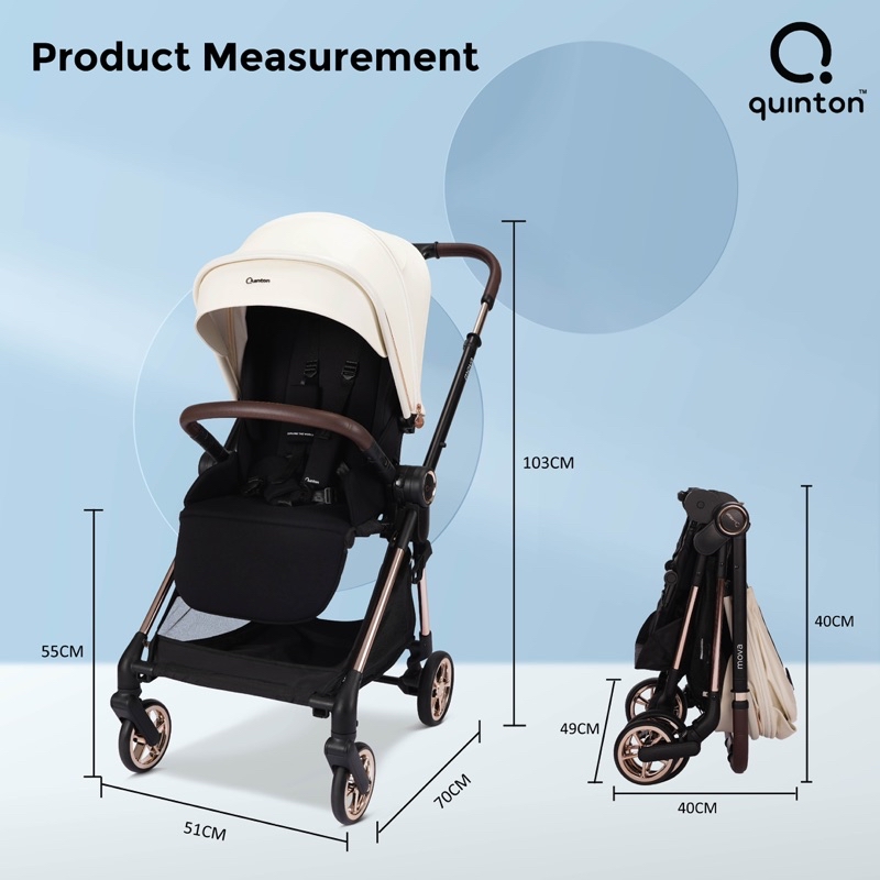 (FREE SHIPPING) Quinton Mova Premium Stroller Reversible 2 Way Facing ...