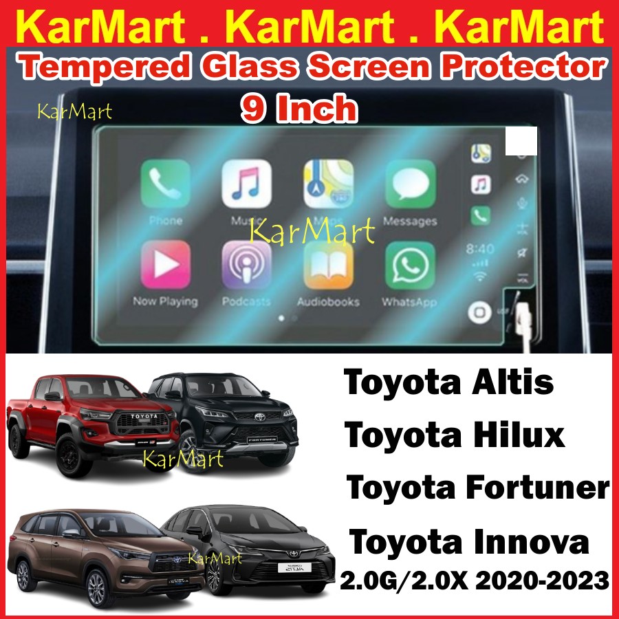 Toyota Altis Innova Fortuner Hilux 9 Inch Navigator Tempered Glass ...