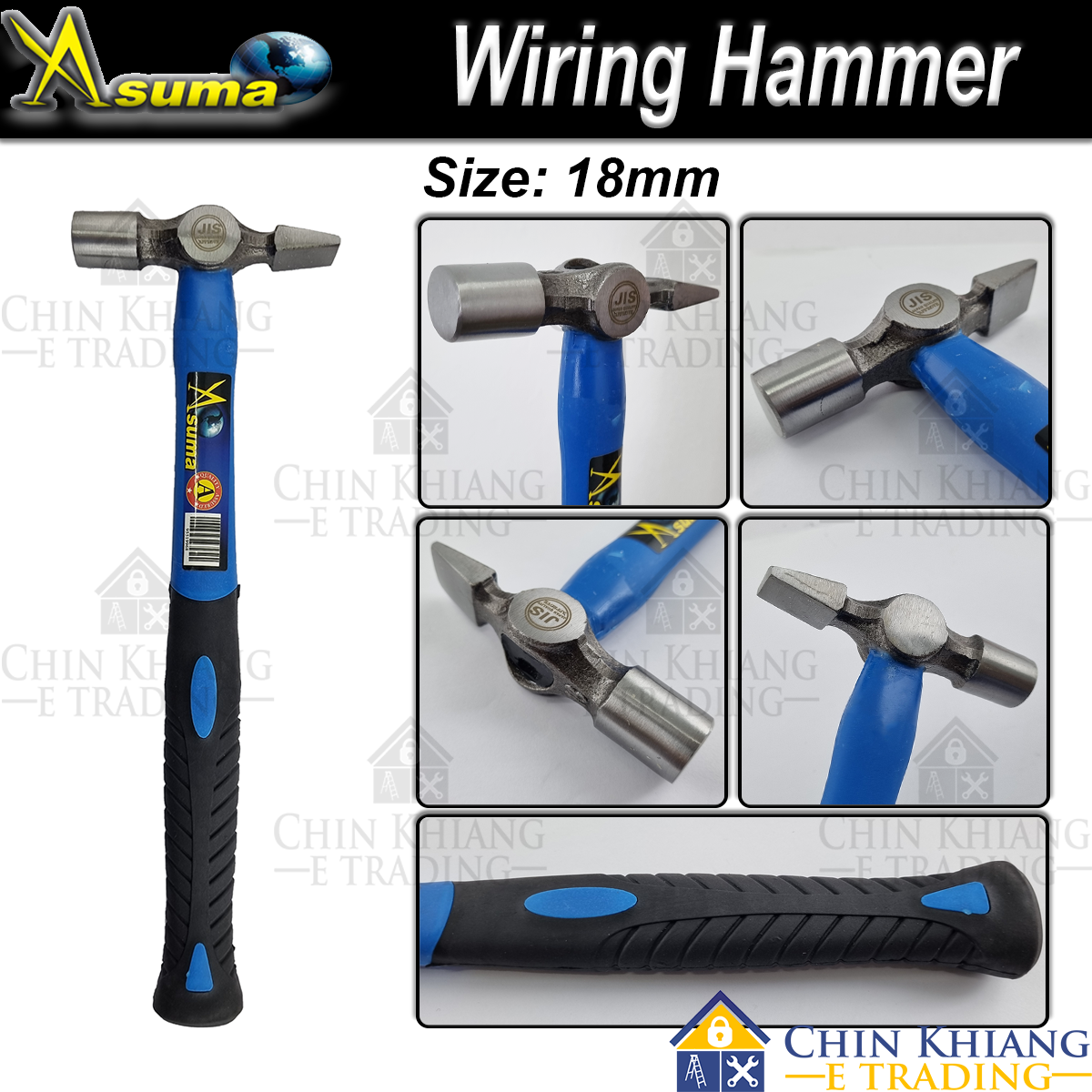 Asuma Wiring Hammer Fiberglass Handle / Tukul Besi 14mm 16mm 18mm ...