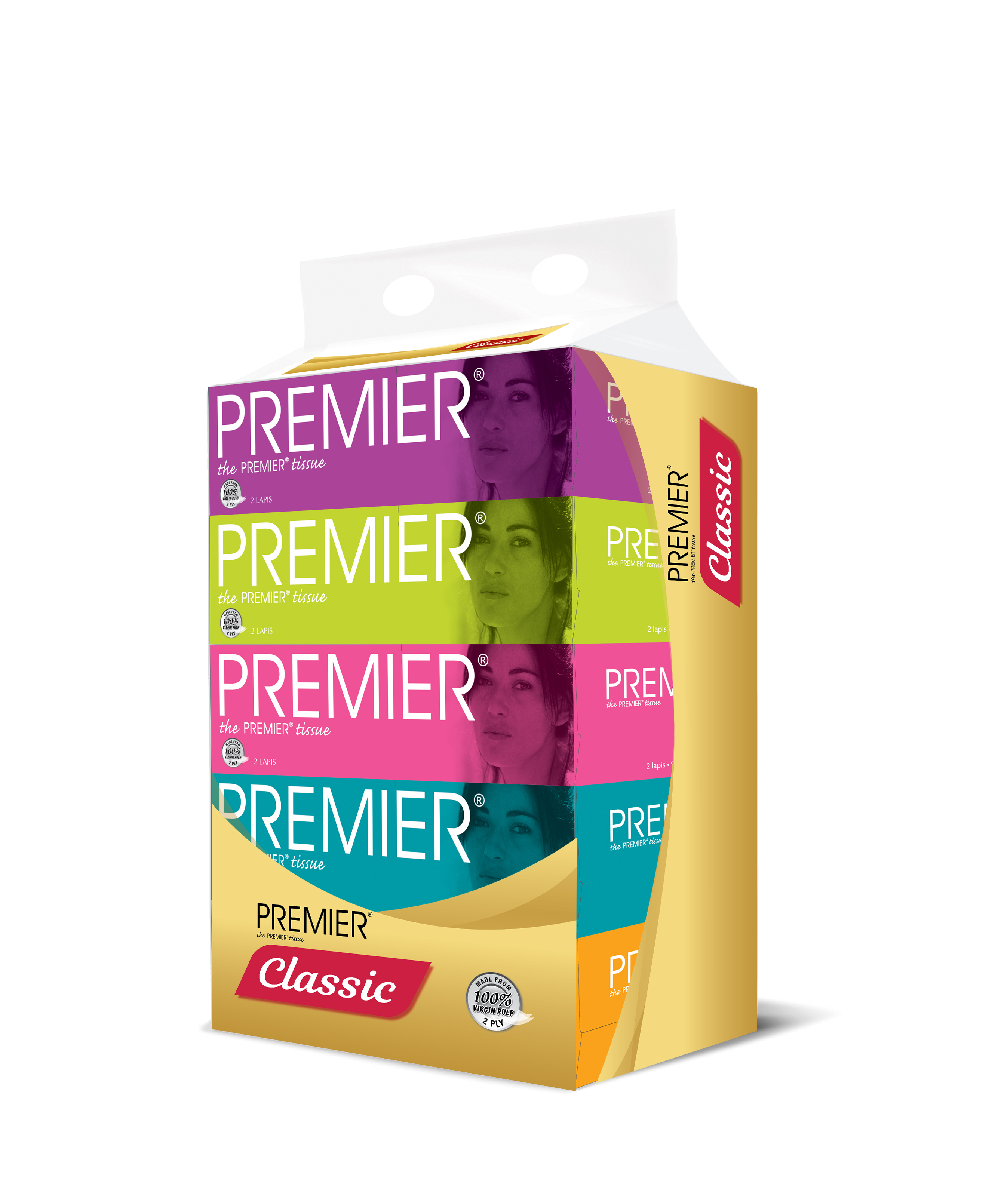 Premier Funky Pack 5C Box Facial Tissue 2 PLY (90's x 5) | Shopee Malaysia