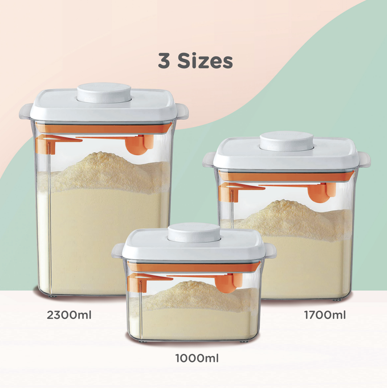 Autumnz One-Push Airtight Food Storage Container (Clear Rectangle With ...
