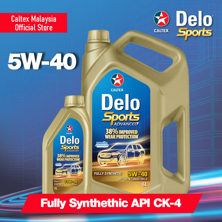 Caltex Delo Sports Fully Synthetic Advance 5W40 CK4 (7 Liters) Diesel ...