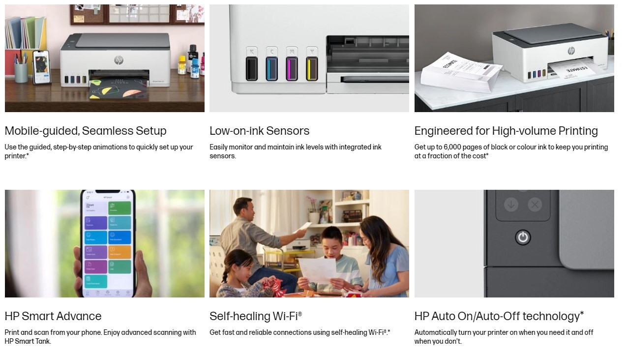 HP Smart Tank 580 All-in-One Printer (Print, Scan, Copy, Wireless ...