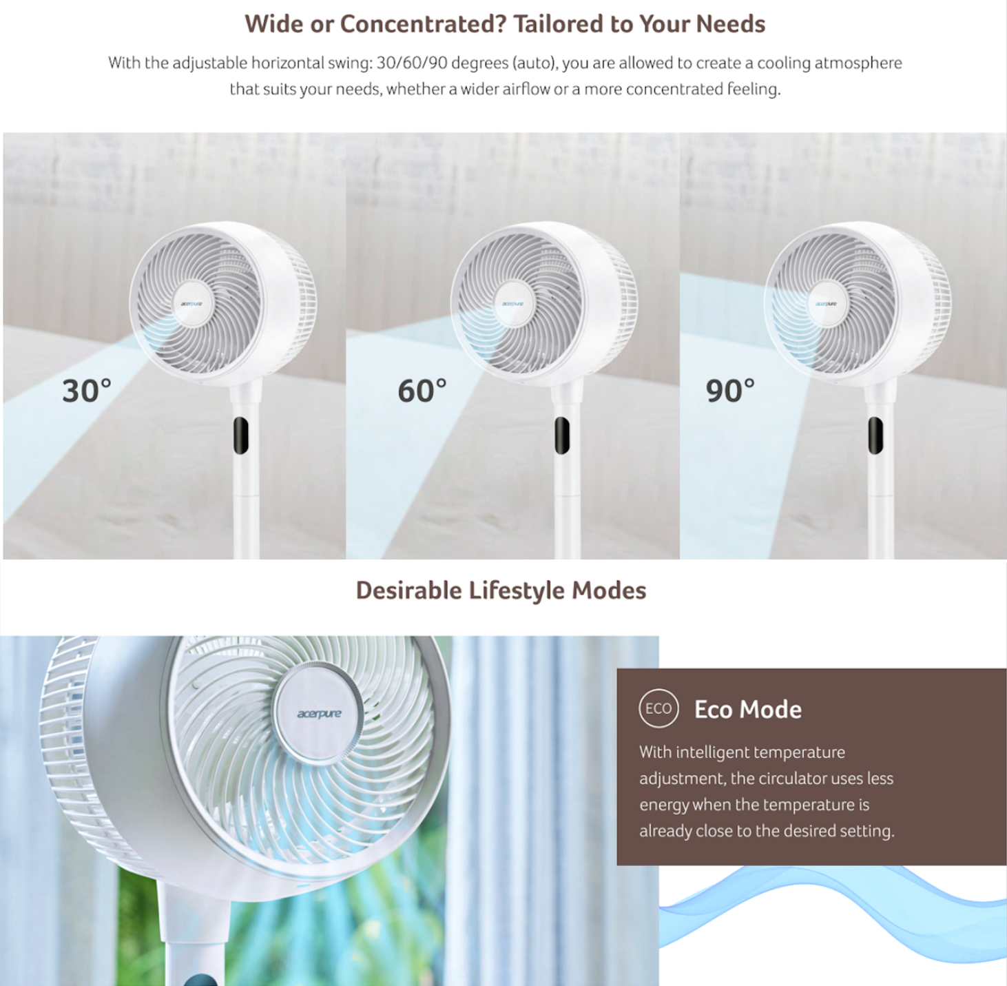 ACERPURE COZY | ACERPURE F2-AF773 Air CIRCULATOR FAN - PINK / BEIGE ...
