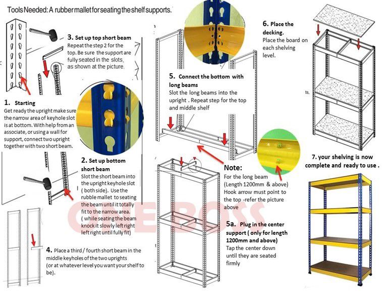 1BOSS Beige Heavy Duty Boltless Rack Warehouse Store Office File Home ...