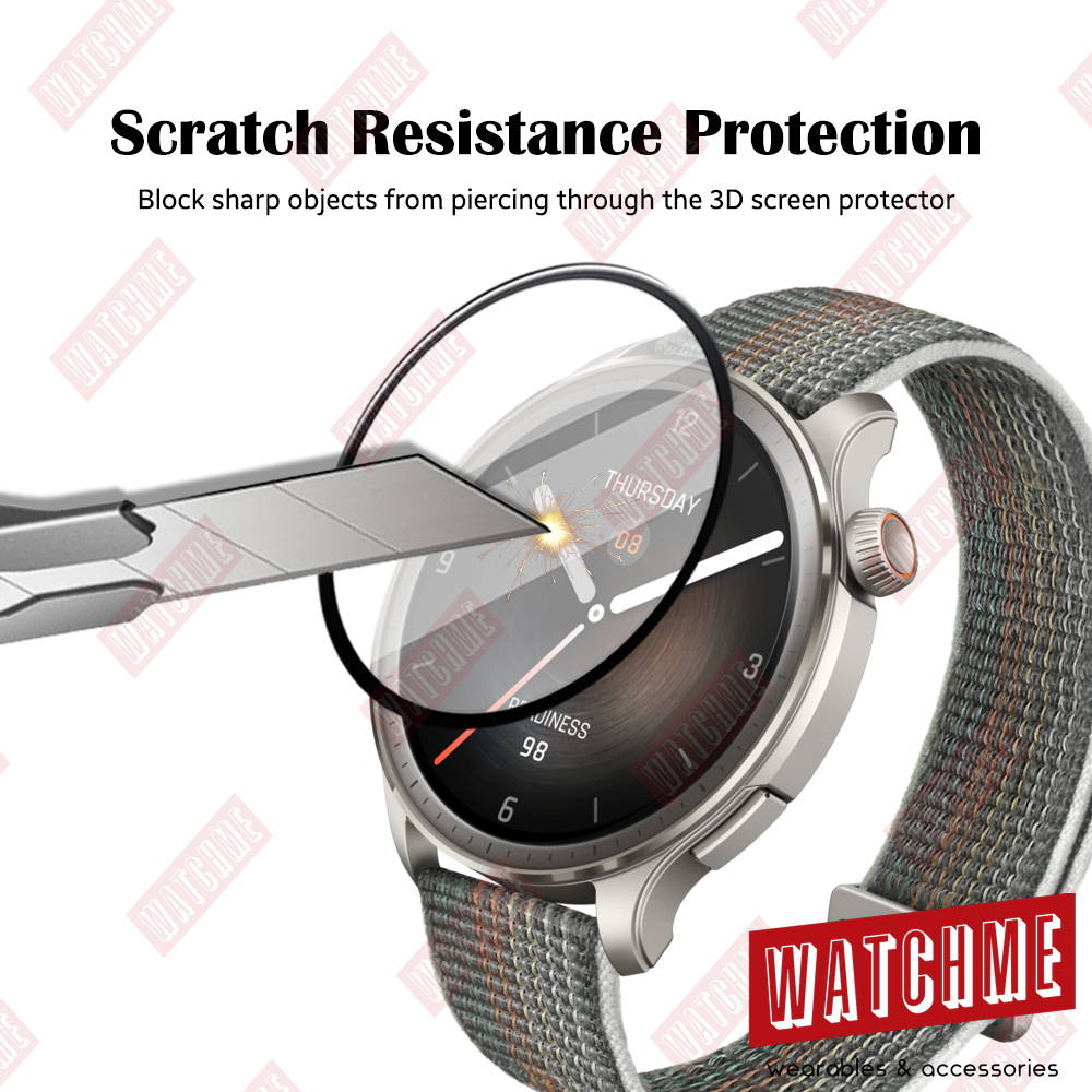 Amazfit Balance Smart Watch Screen Protector, 3D Full Cover PMMA, TPU ...
