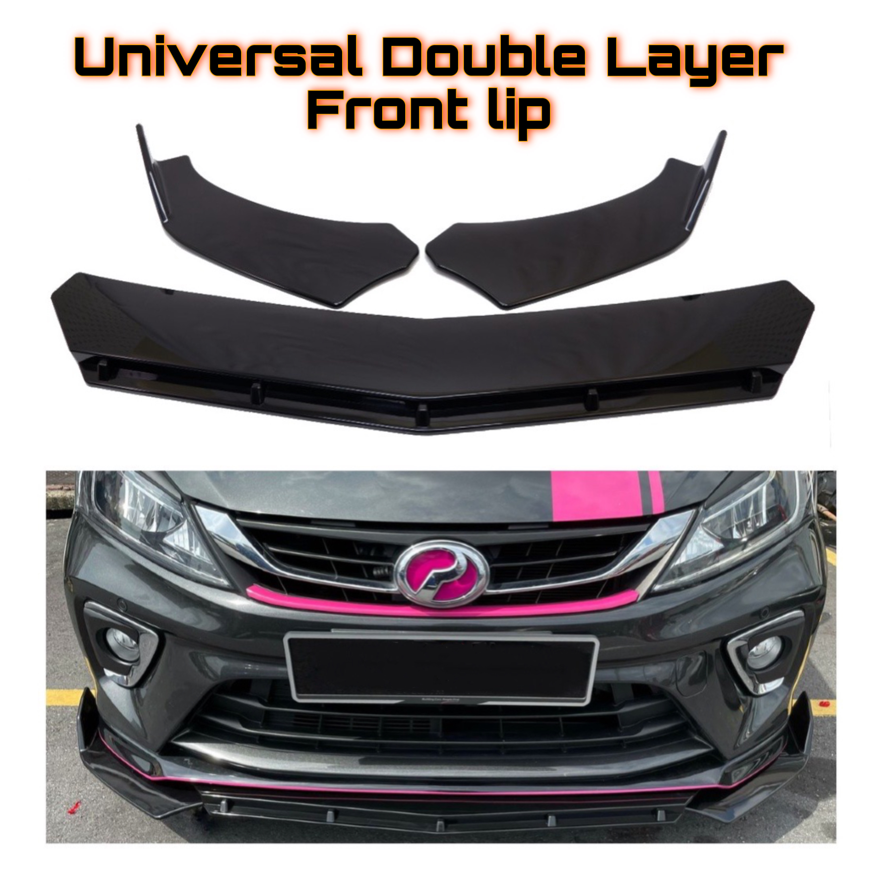 💥NEW💥 Car Universal Front Bumper Diffuser Lip Wrap Angle Splitters ...