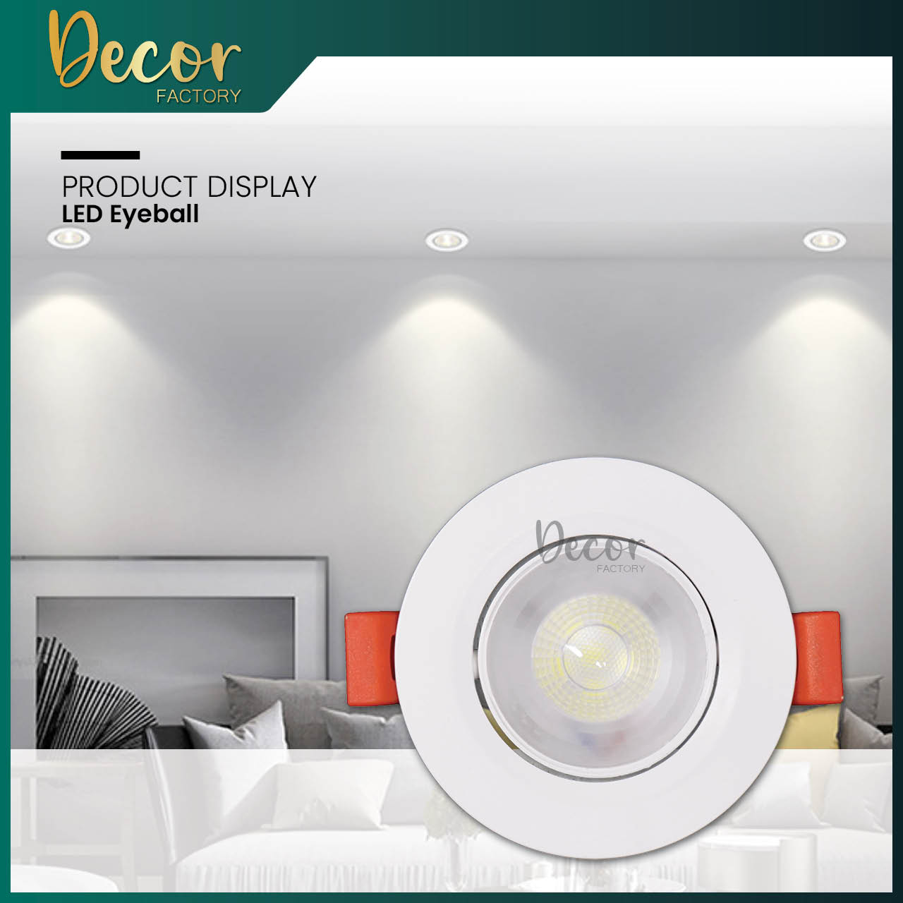 LED Eye Ball Recessed Spotlight Downlight 5W 10W LED Recessed Eyeball ...